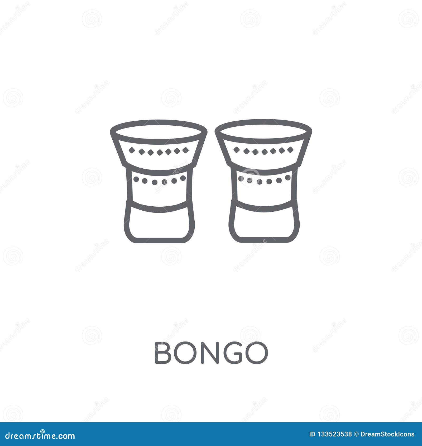 Bongo Linear Icon. Modern Outline Bongo Logo Concept on White Ba Stock ...