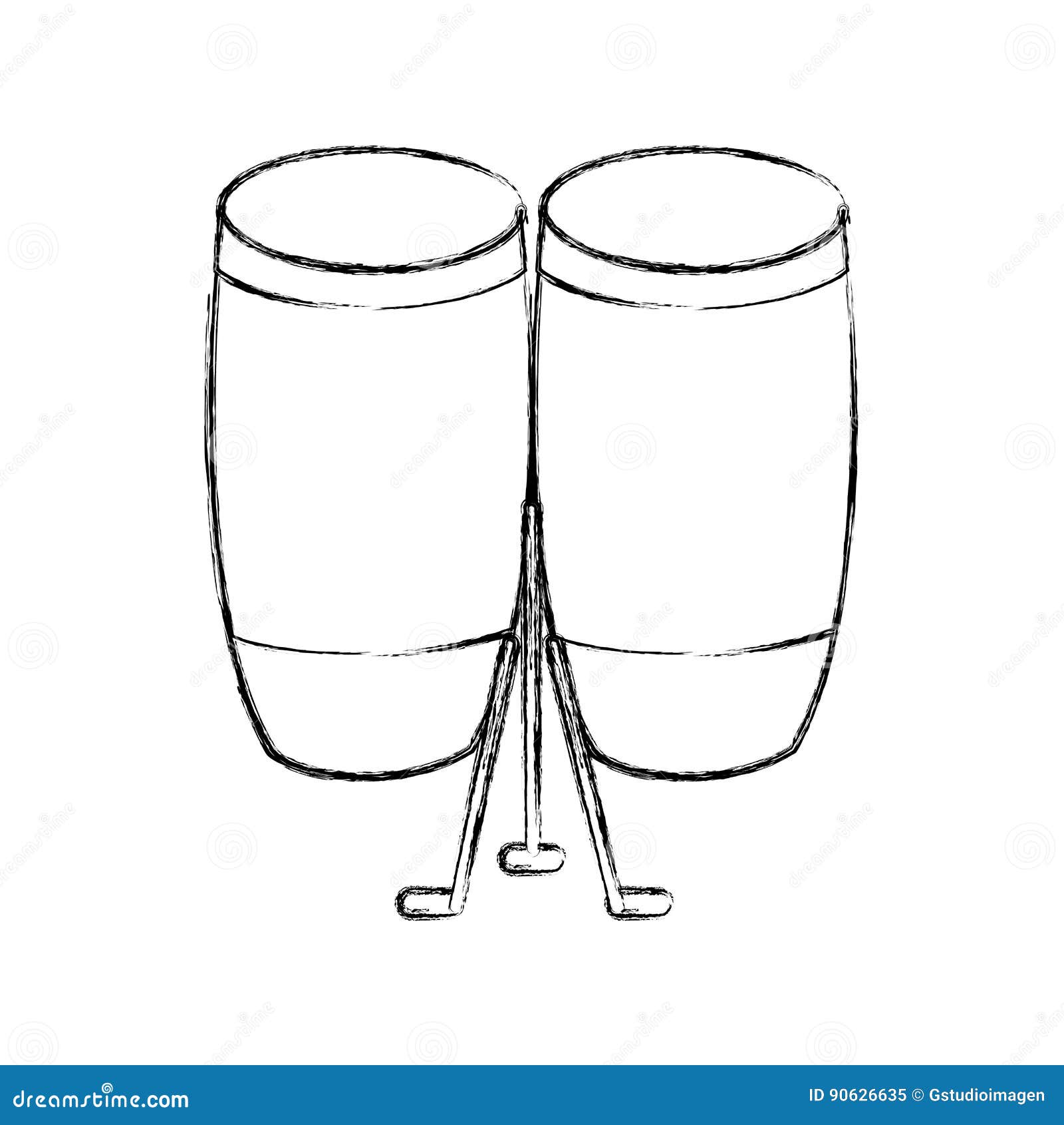 Bongo Musical Instrument Icon Stock Vector - Illustration of flat ...