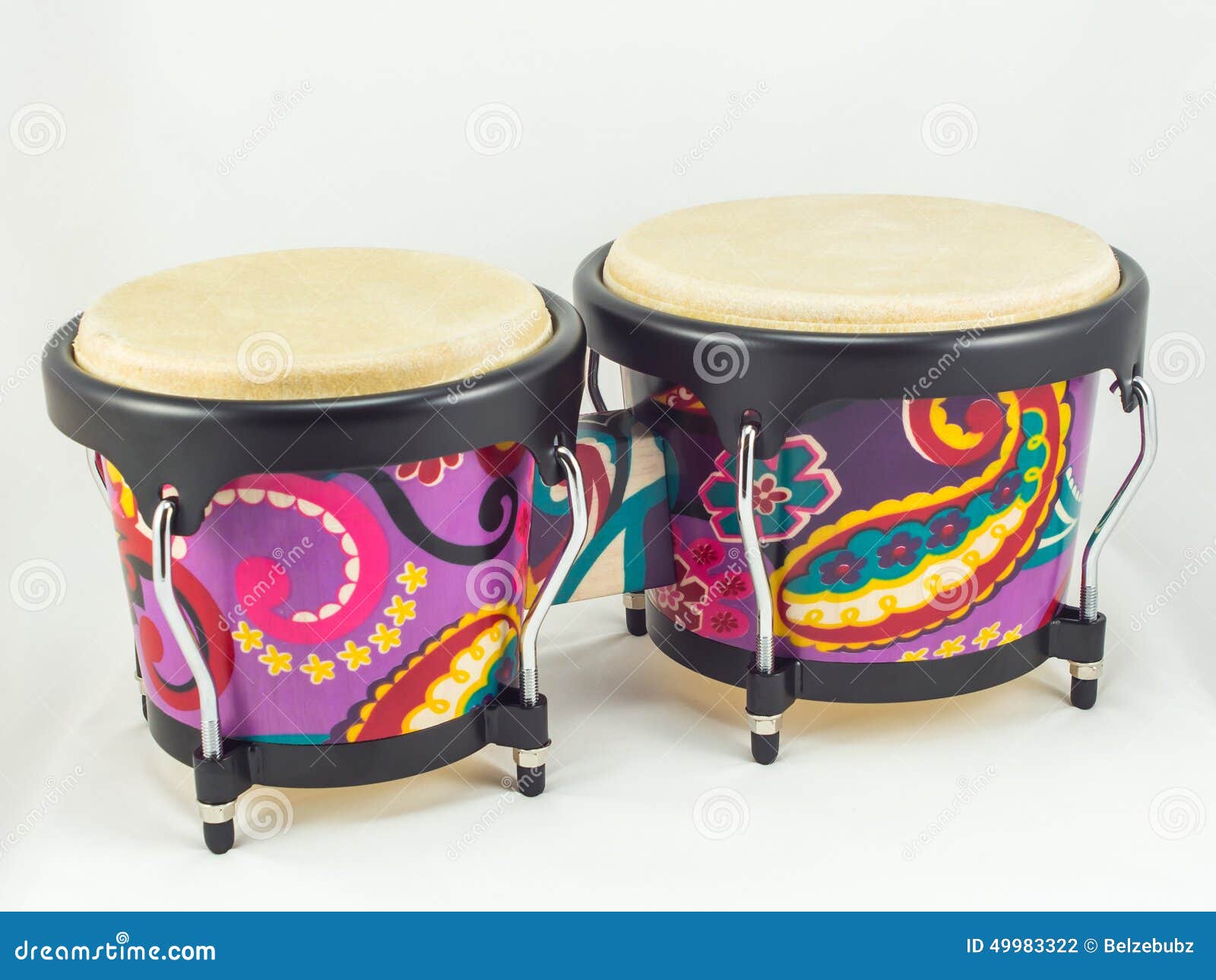 Bongo on white background stock photo. Image of musical - 49983322