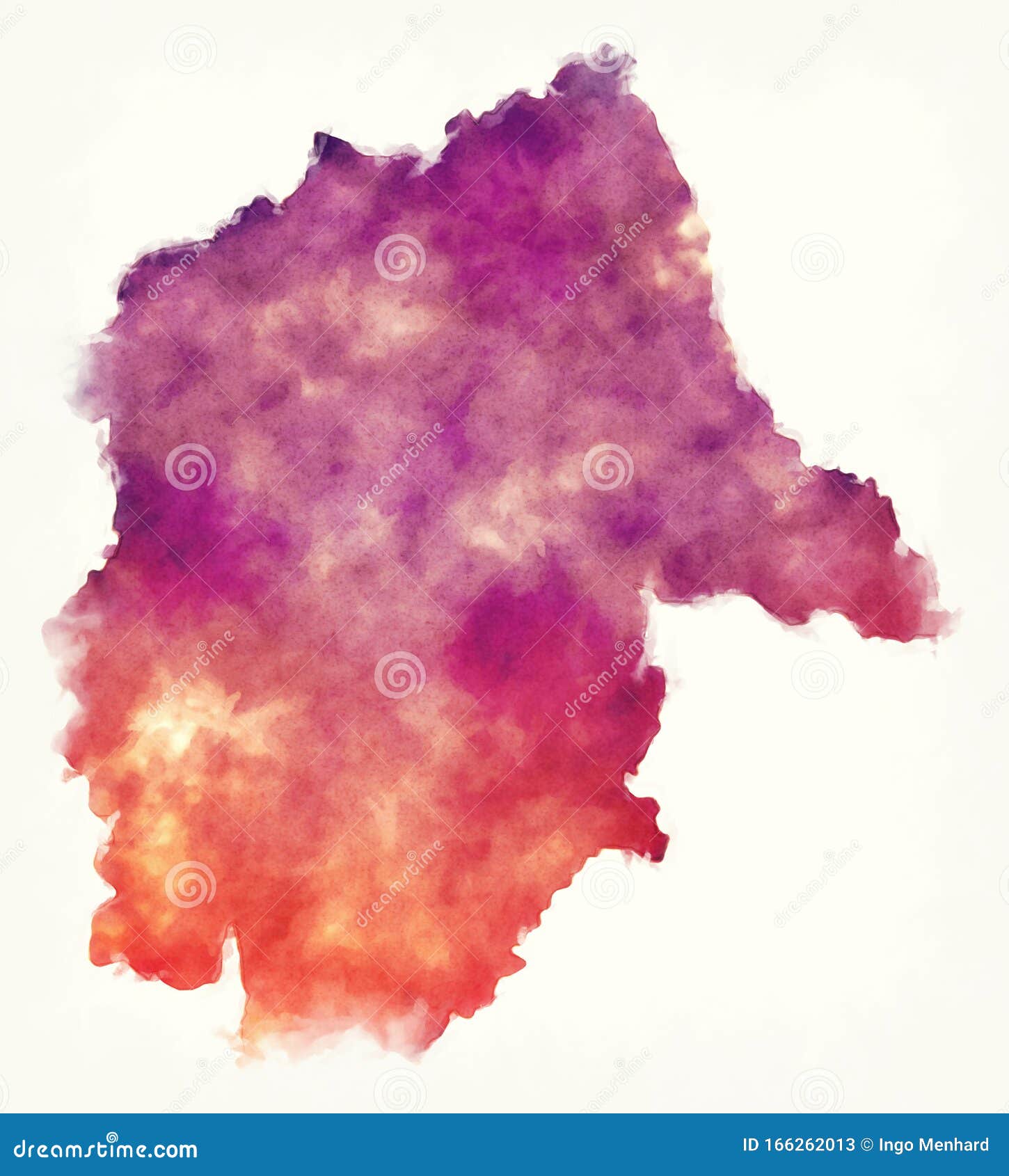 Bongolava Region Watercolor Map of Madagascar Stock Illustration ...