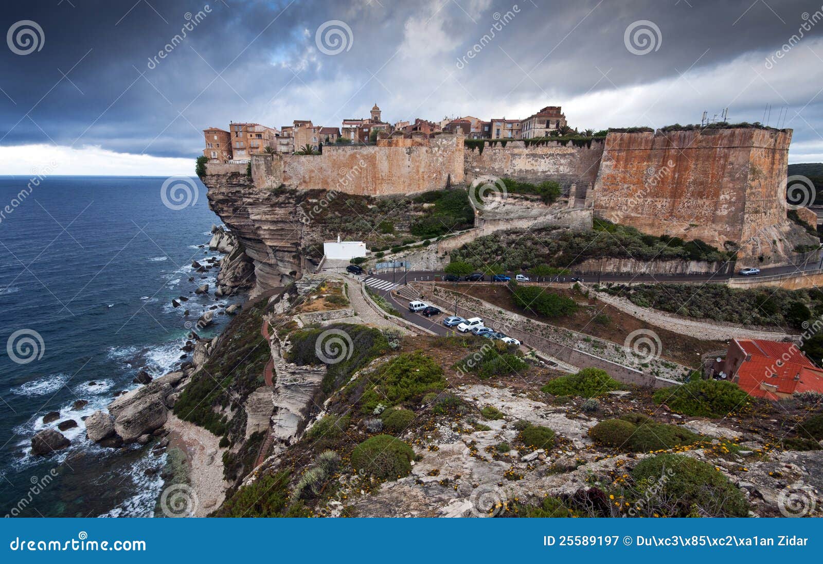 Bonifacio City stock image. Image of cliff, ocean, dramatic - 25589197