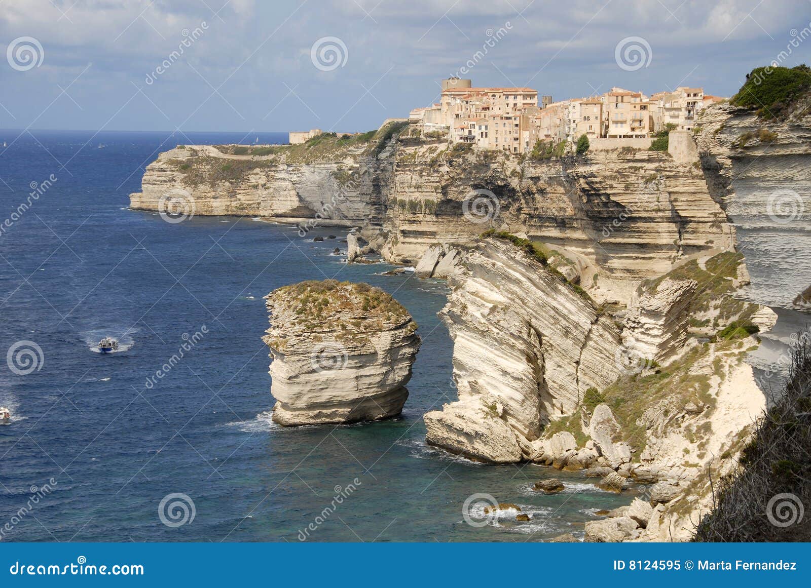 Bonifacio, Corsica, France stock image. Image of mountain - 8124595