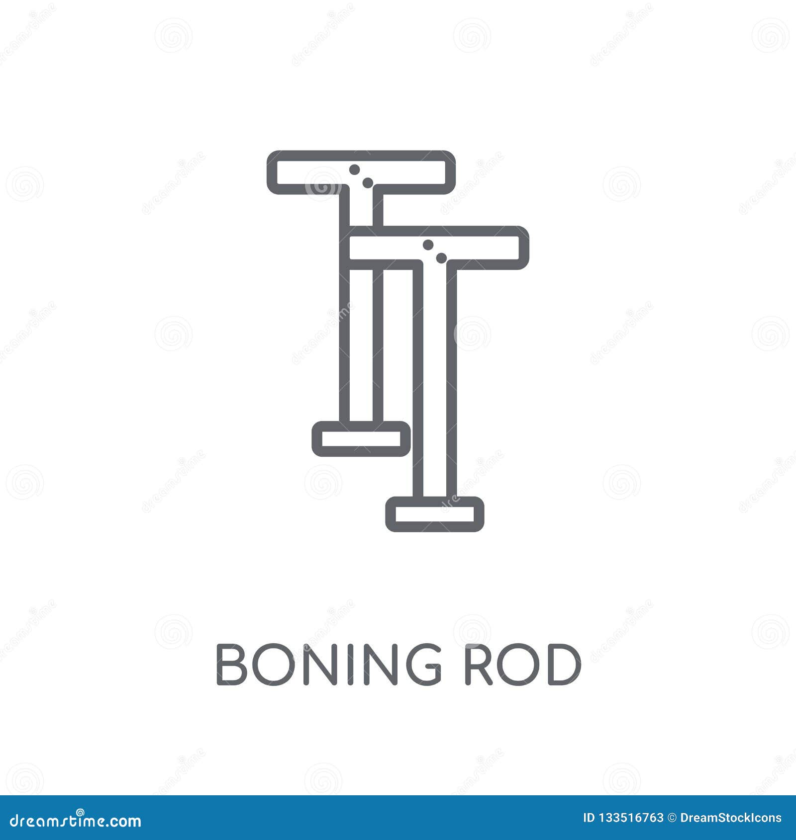 Boning Rod Linear Icon. Modern Outline Boning Rod Logo Concept O Stock ...