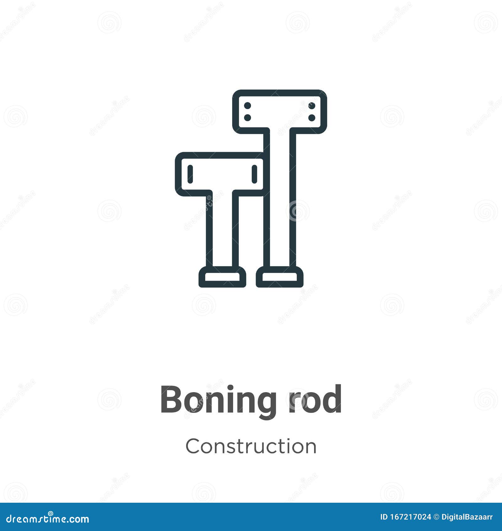 Boning Rod Vector Icon On White Background. Flat Vector Boning Rod Icon ...