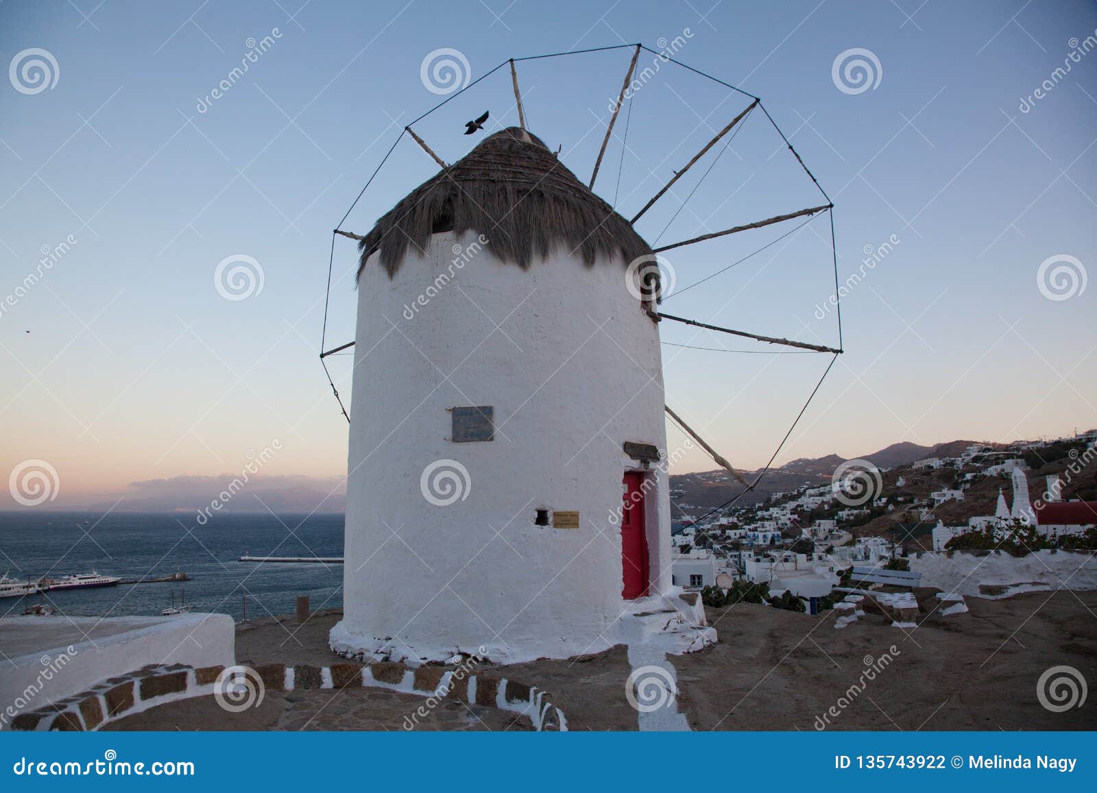 Bonis Windmill Mykonos Greece Editorial Photography - Image of chora ...