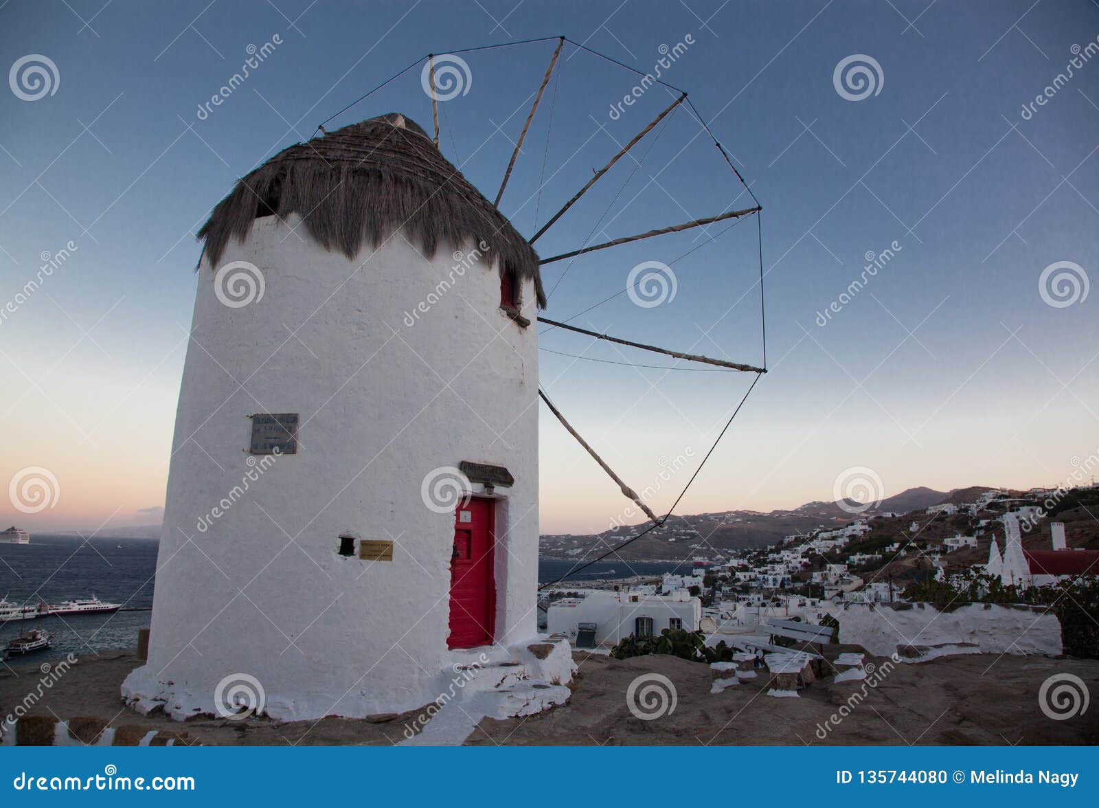 Bonis Windmill Mykonos Greece Editorial Image - Image of cyclades ...