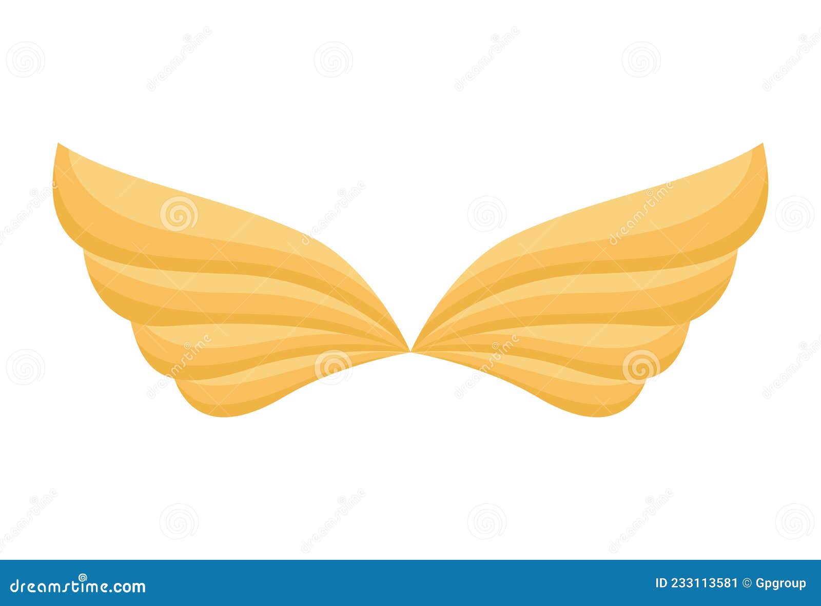 Bonitas alas doradas ilustración del vector. Ilustración de hermoso ...
