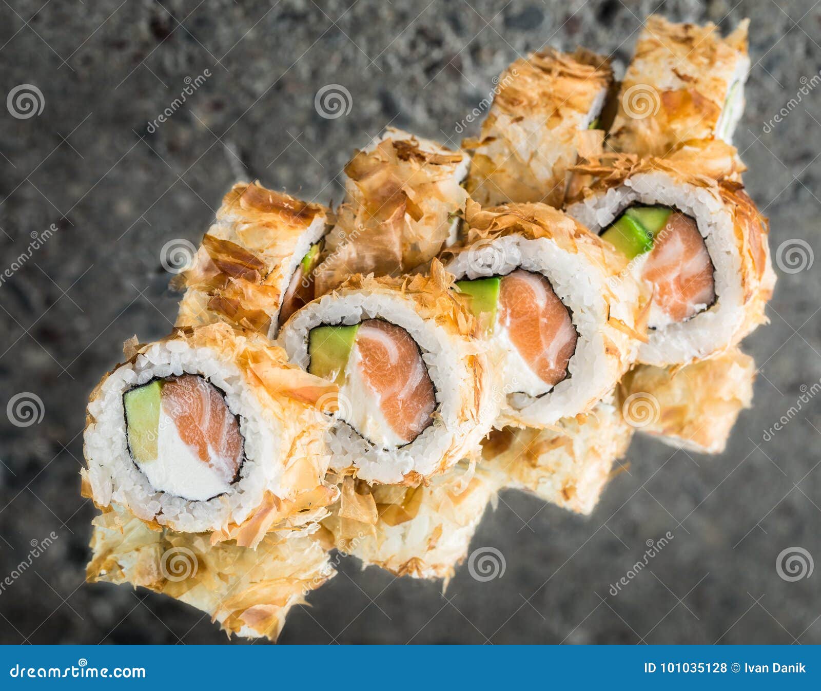 Bonito roll with salmon stock photo. Image of salmon - 101035128