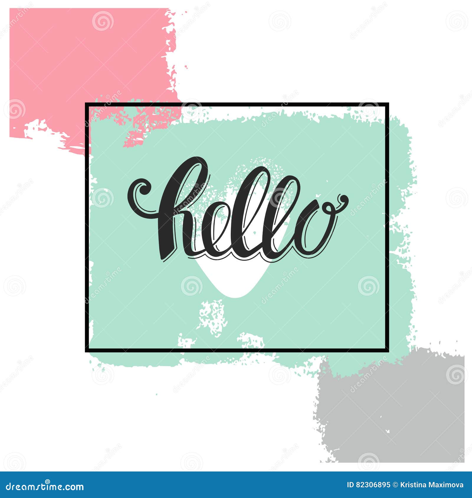 Bonjour design de carte illustration de vecteur. Illustration du ...