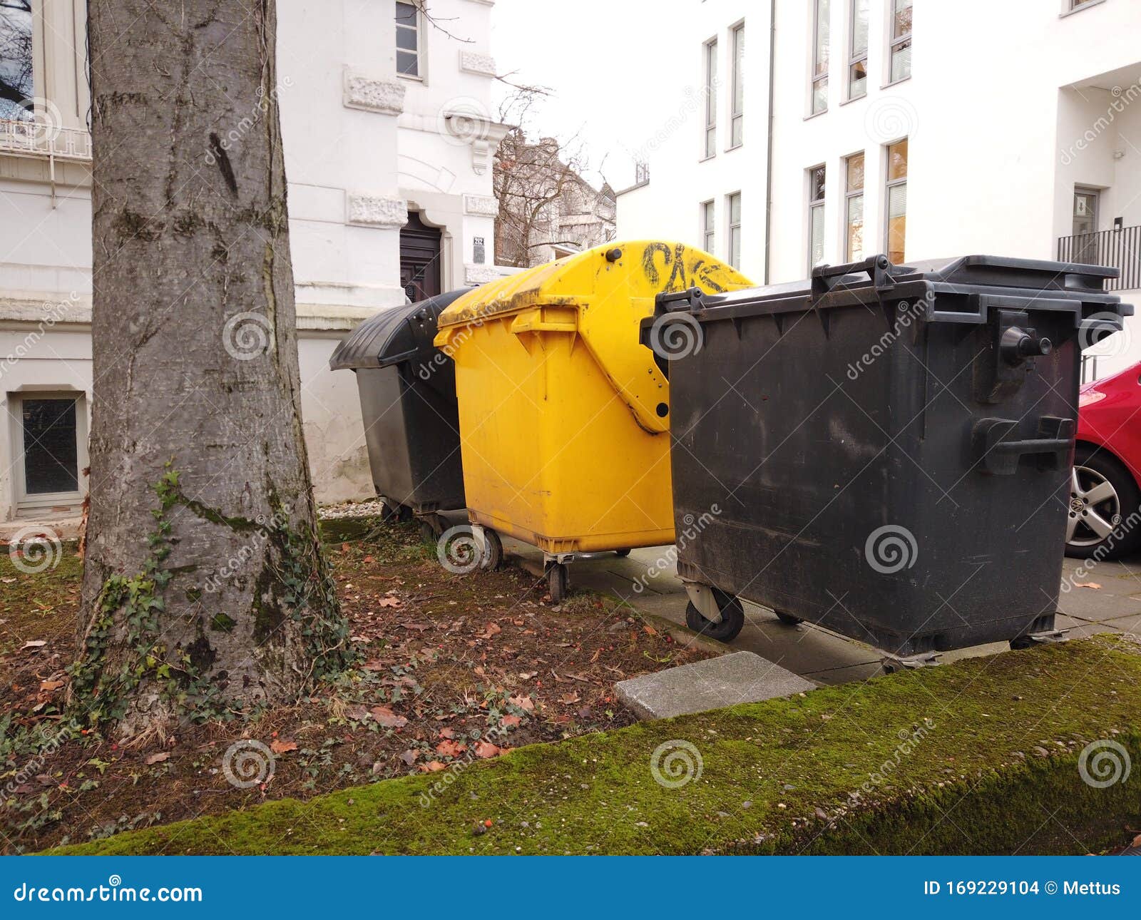 Bonn Germany, 16 Dec 2019: Garbage Cans Installed on the Street for ...