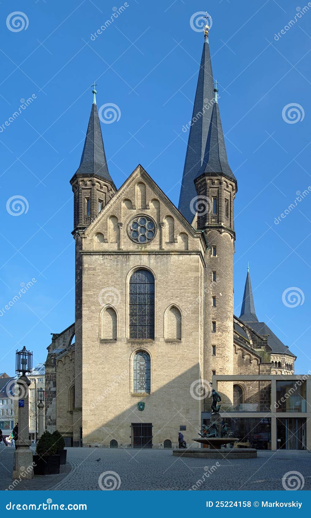 The Bonn Minster of St. Martin, Germany Stock Photo - Image of cross ...