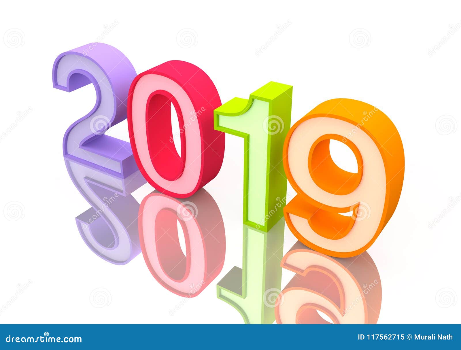 Bonne année 2019 illustration stock. Illustration du rose - 117562715