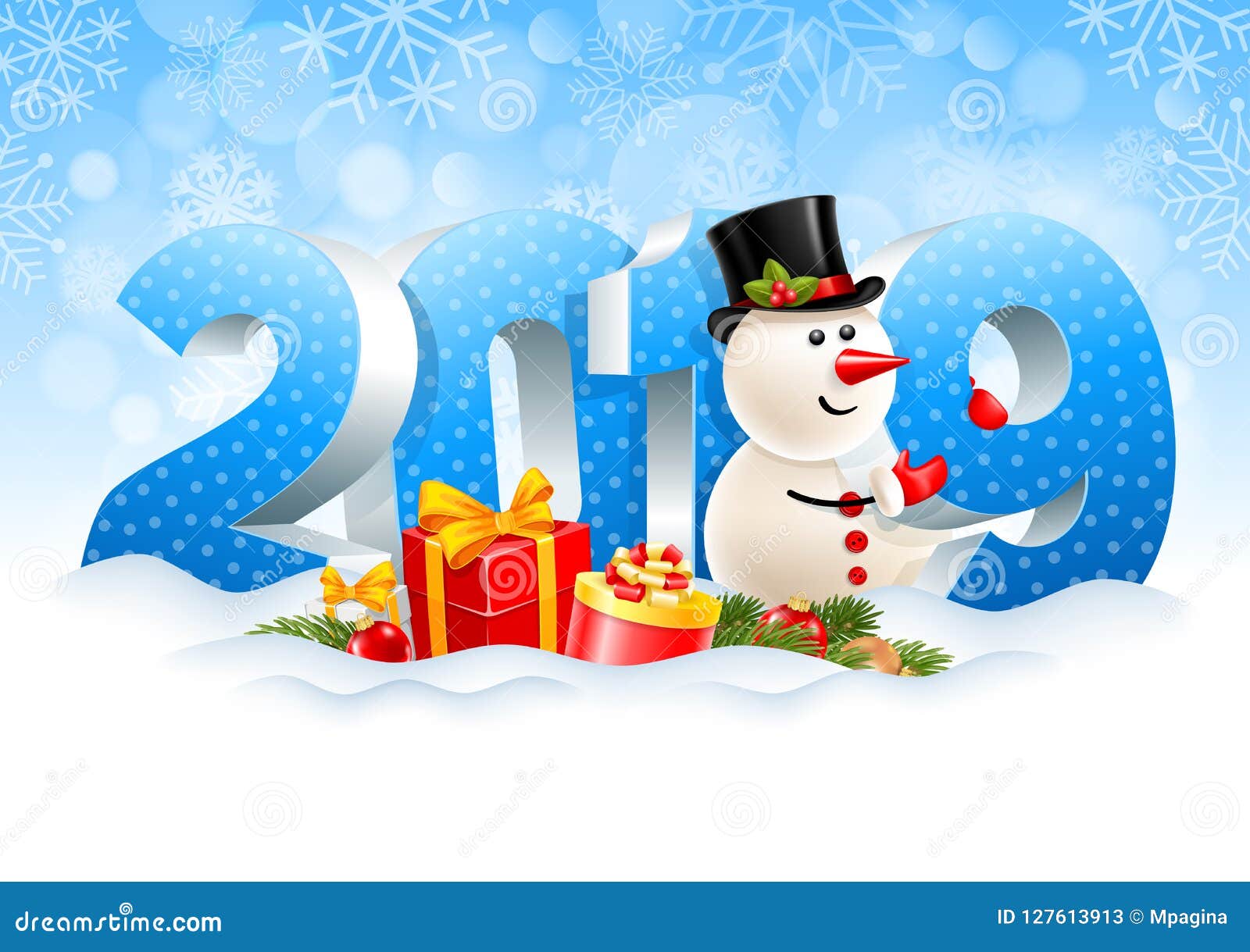 Bonne année 2019 illustration de vecteur. Illustration du veille ...