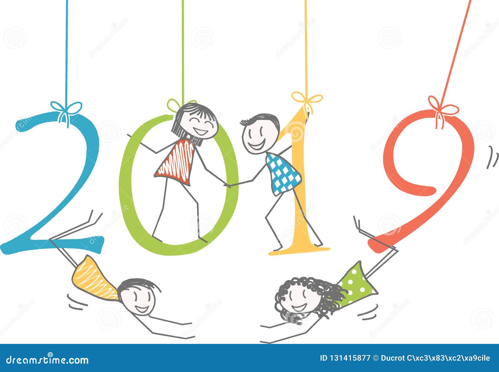 Bonne année 2019 illustration de vecteur. Illustration du souhait ...