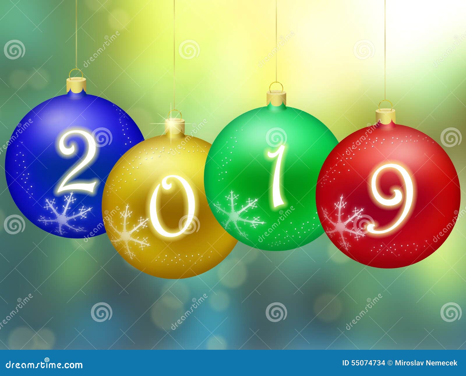 Bonne année 2019 illustration stock. Illustration du carte - 55074734