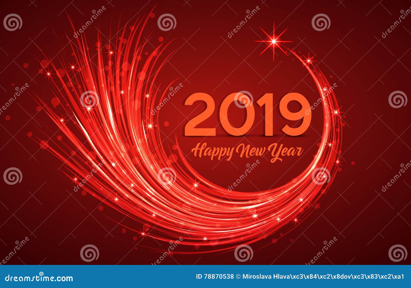 Bonne année 2019 illustration de vecteur. Illustration du magie - 78870538