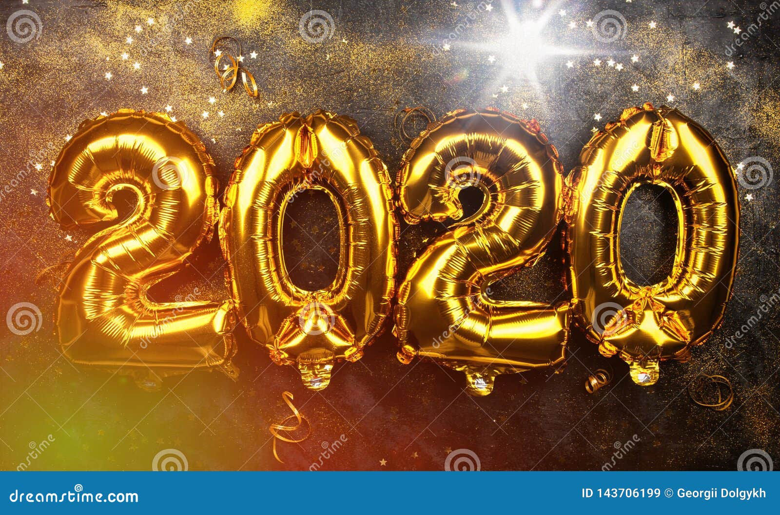 Bonne année 2020 image stock. Image du neuf, fête, confettis - 143706199