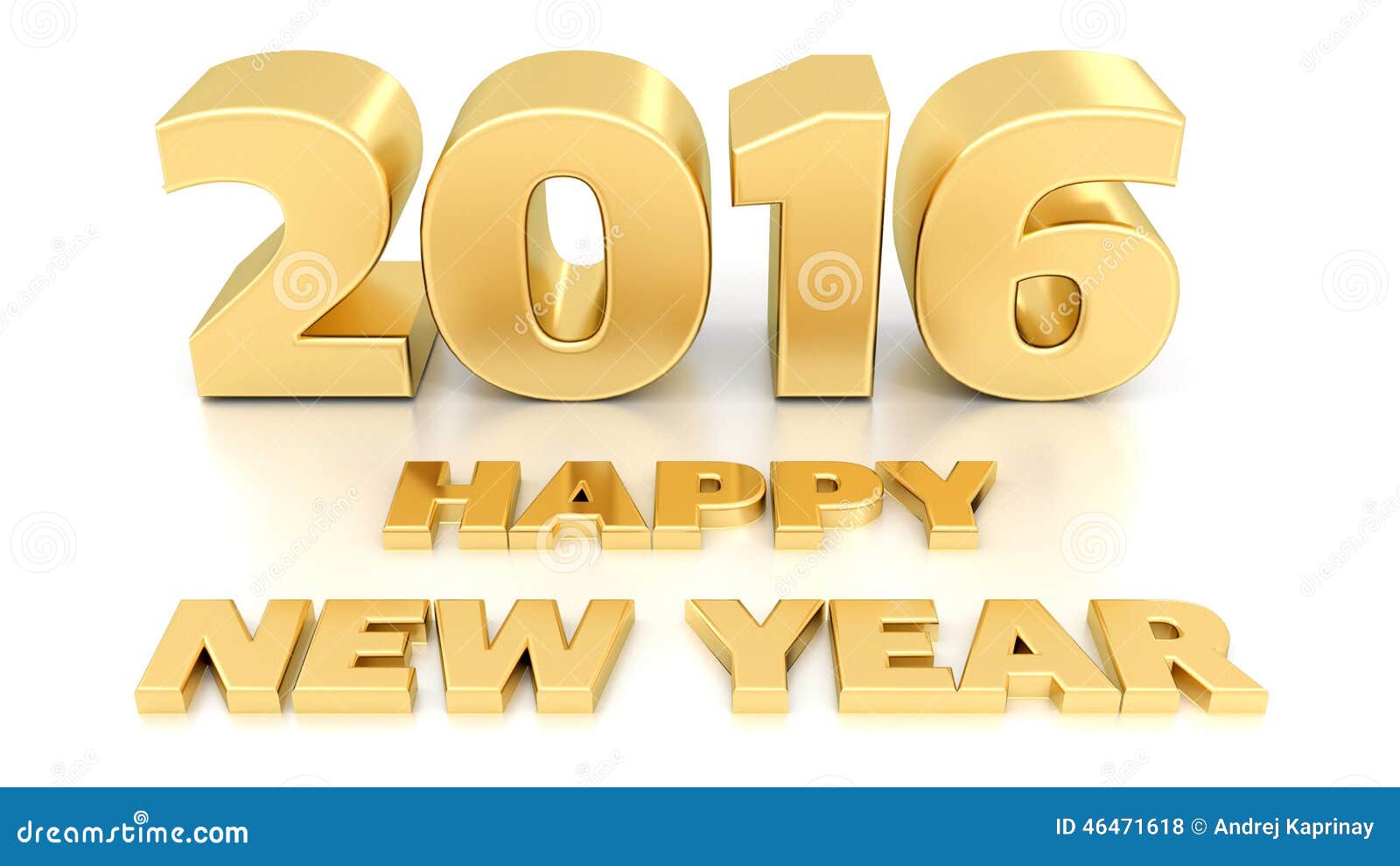 Bonne Année 2016 Conception 3D Illustration Stock - Illustration du ...