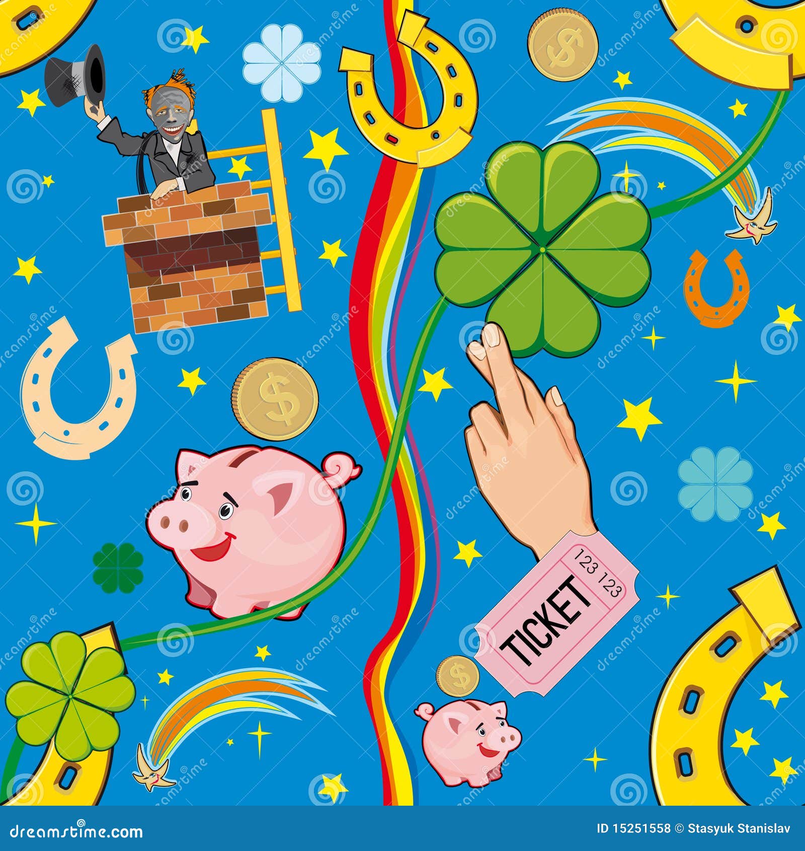 Bonne chance. illustration de vecteur. Illustration du image - 15251558