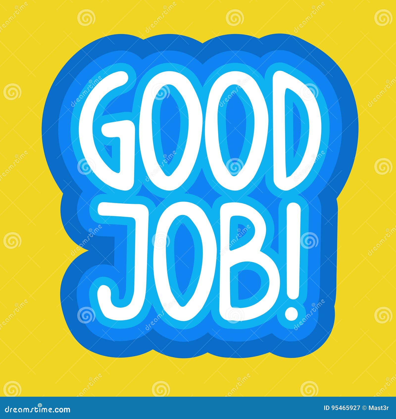 Bonne Conception D'insignes De Message De Job Sticker Social Media ...