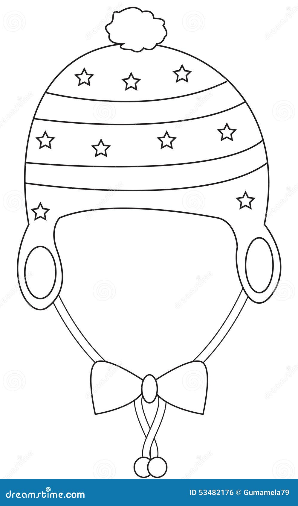 Bonnet coloring page stock illustration. Illustration of drawing - 53482176