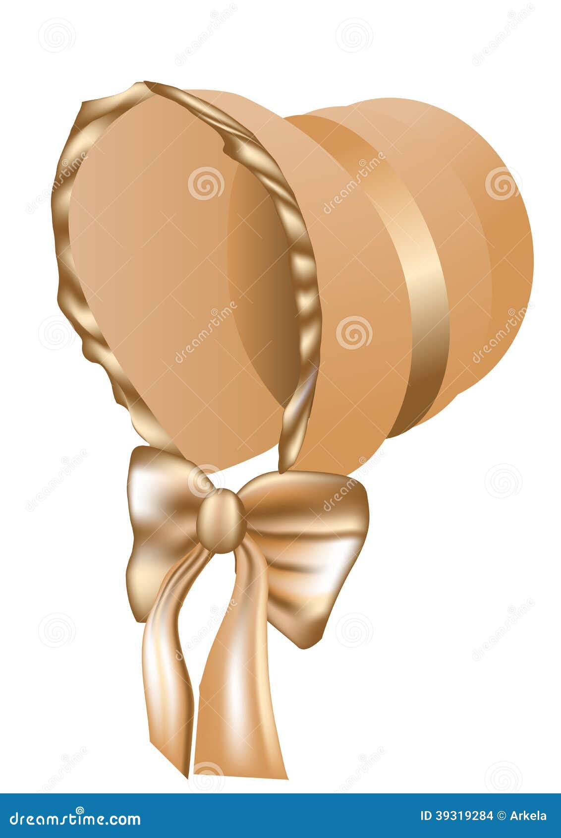 Bonnet stock vector. Illustration of bonnet, ribbon, clothing - 39319284