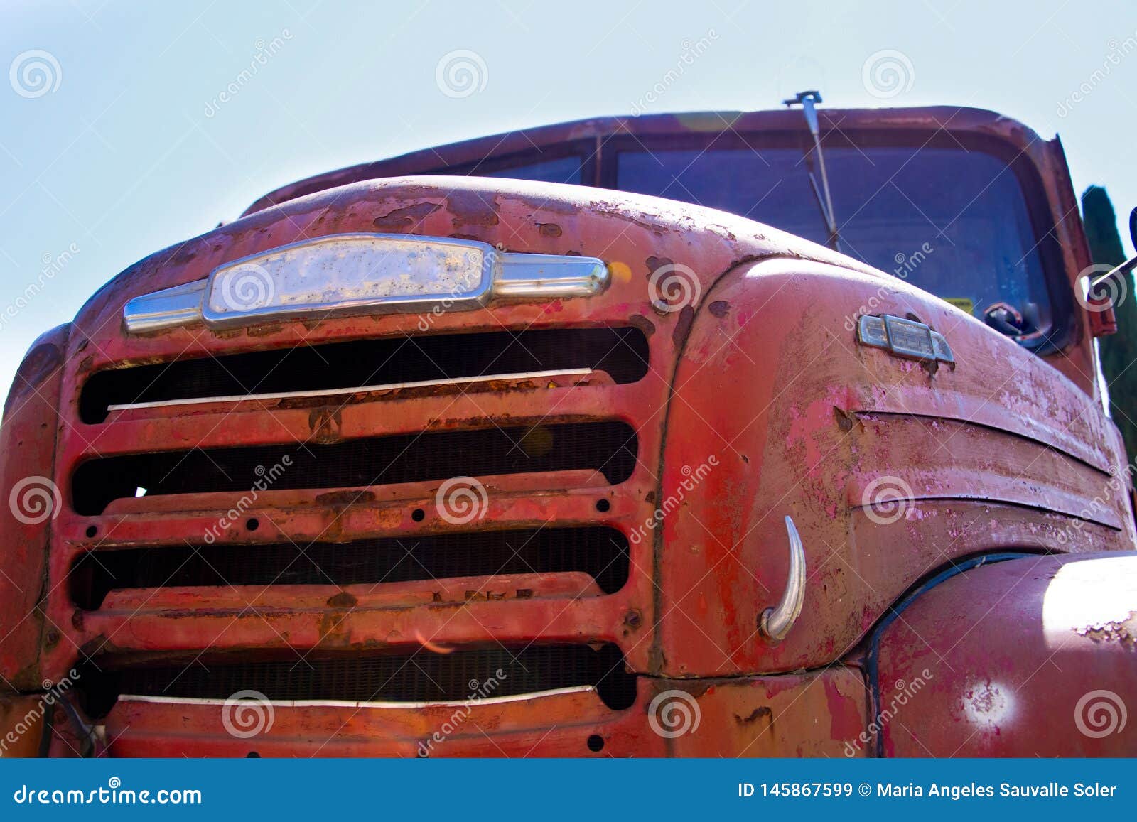 Front of the truck stock image. Image of forgotten, front - 145867599
