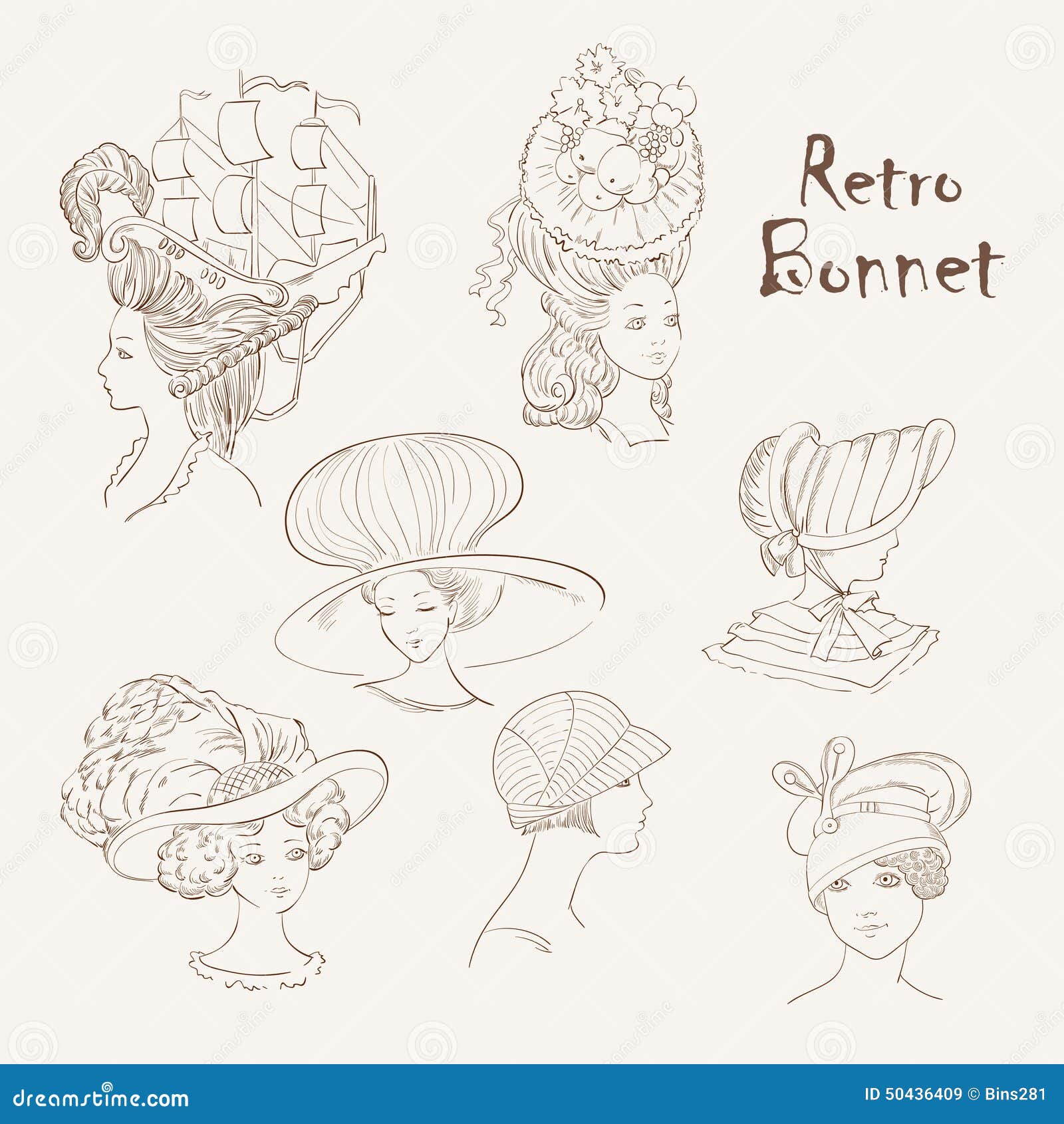 Bonnets stock vector. Illustration of light, industry - 50436409