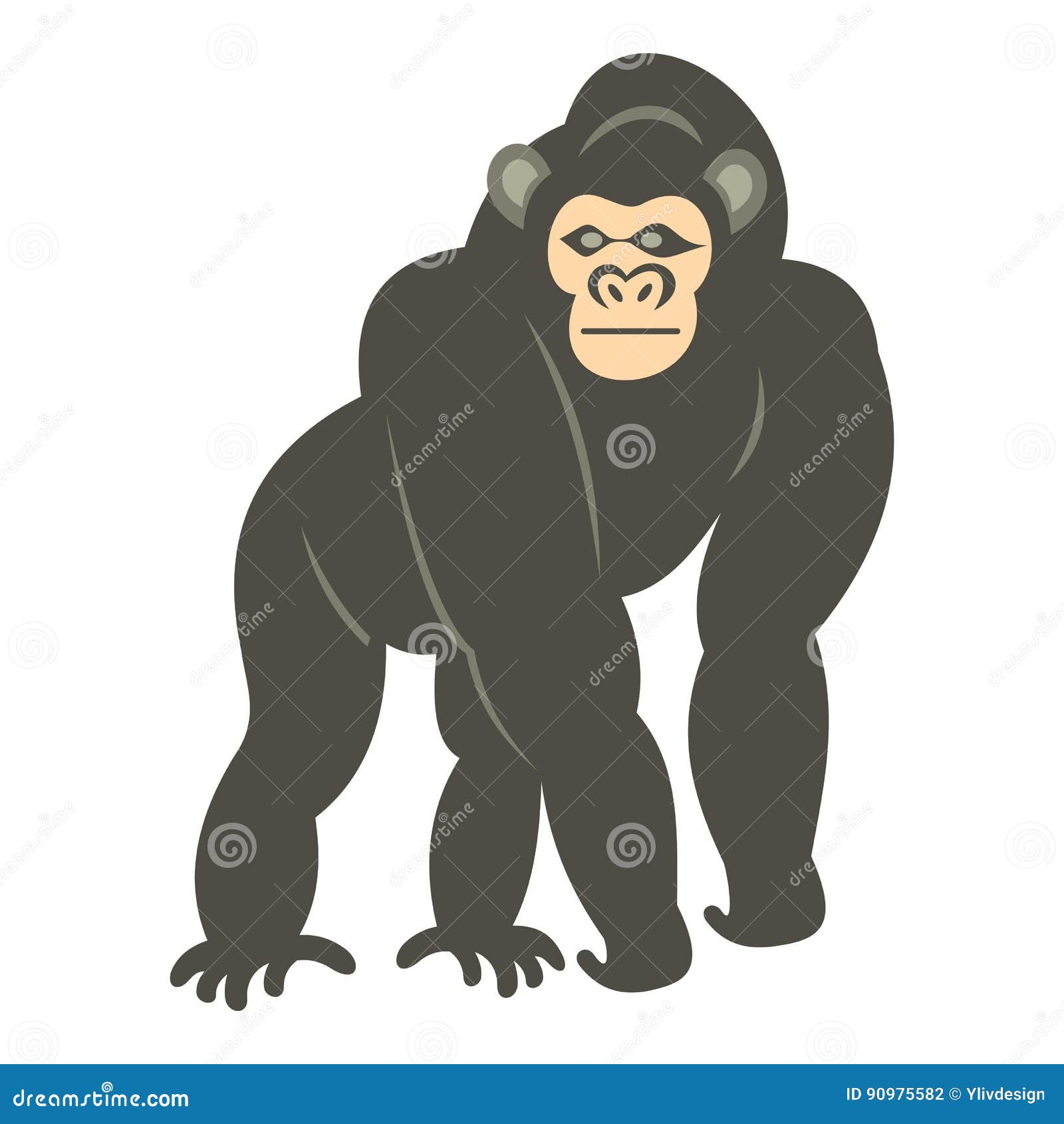 Bonobo Monkey Icon, Cartoon Style | CartoonDealer.com #86758731