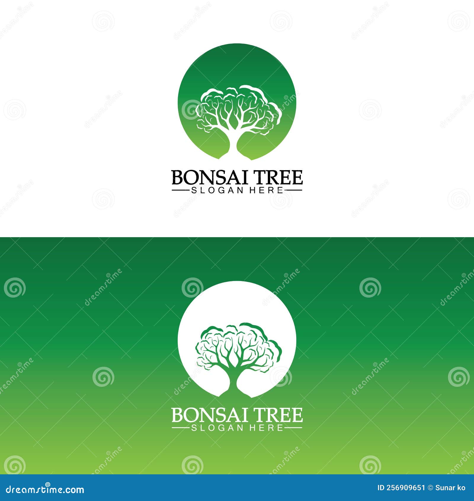 Bonsai Logo Design Silhouette Icon Vector Stock Vector - Illustration ...