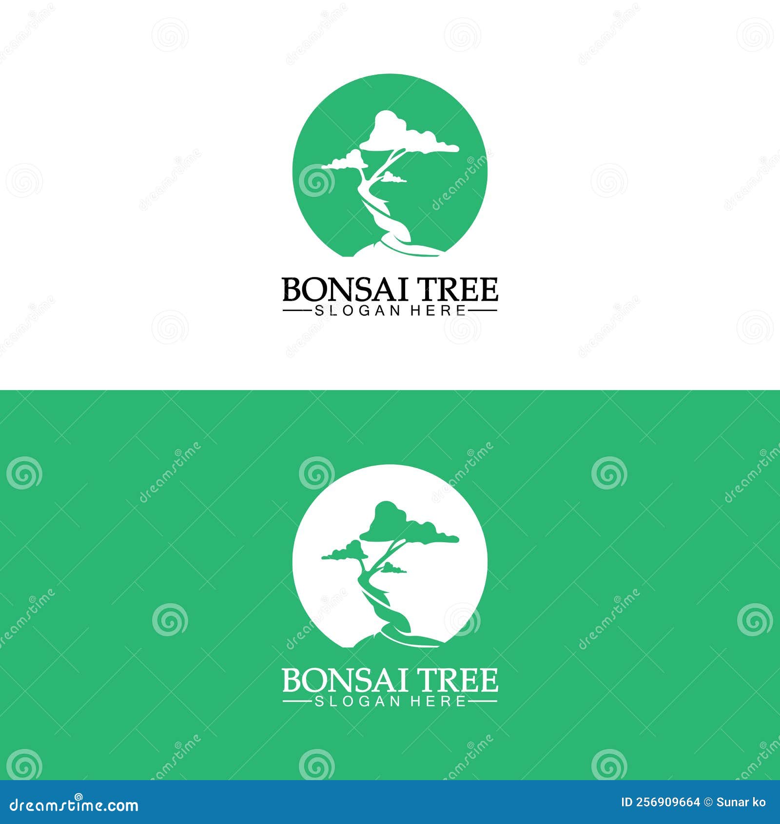 Bonsai Logo Design Silhouette Icon Vector Stock Vector - Illustration ...