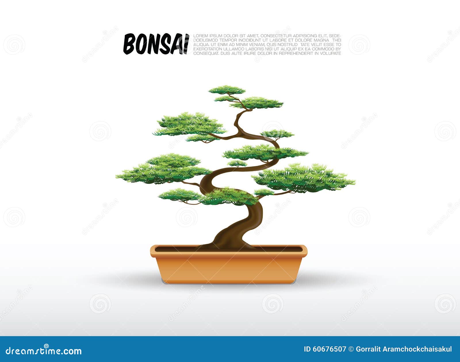 Bonsai Cartoon Vector | CartoonDealer.com #60676507