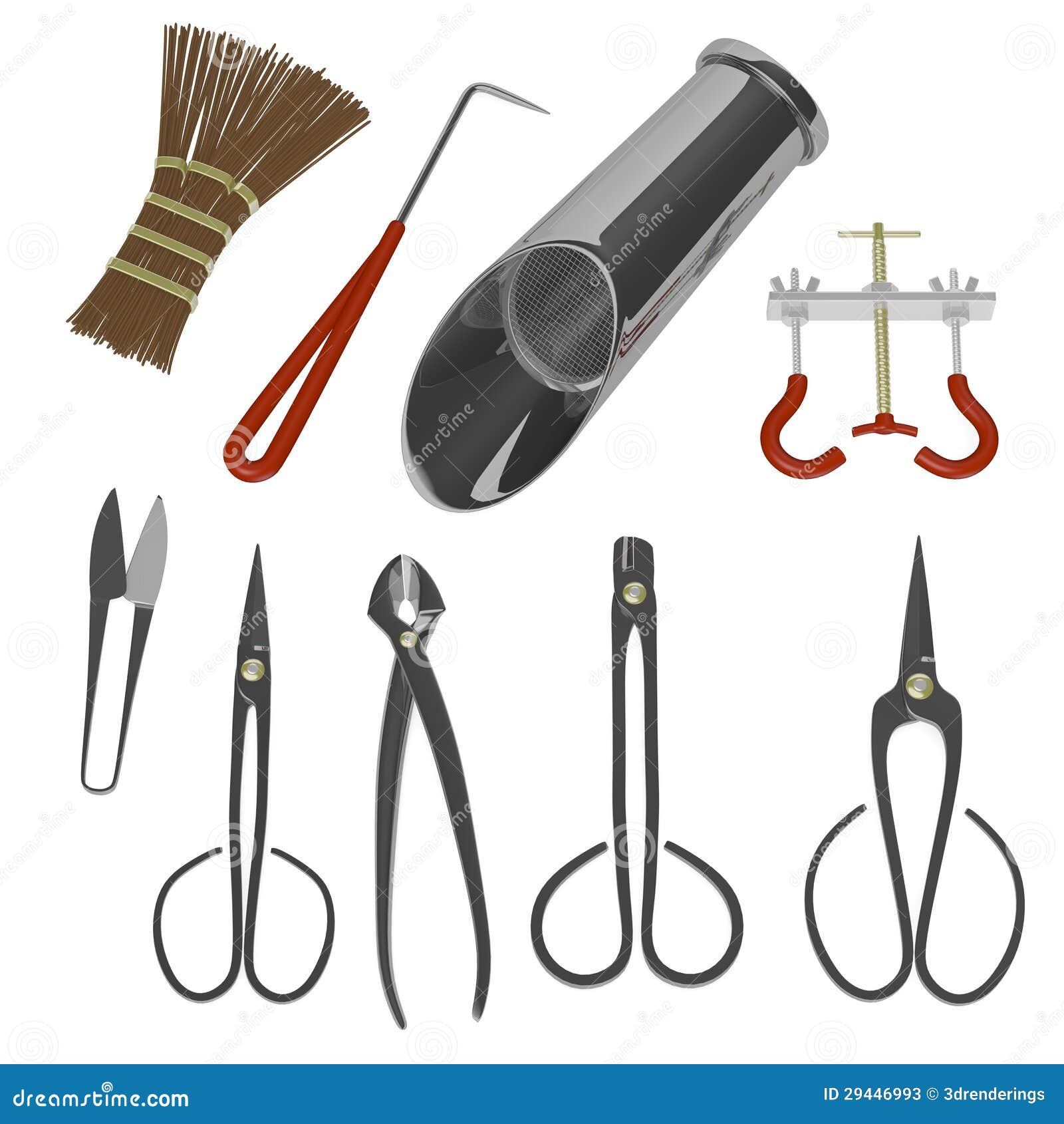 Bonsai Tools Collection - Nine Tools Stock Illustration - Illustration ...