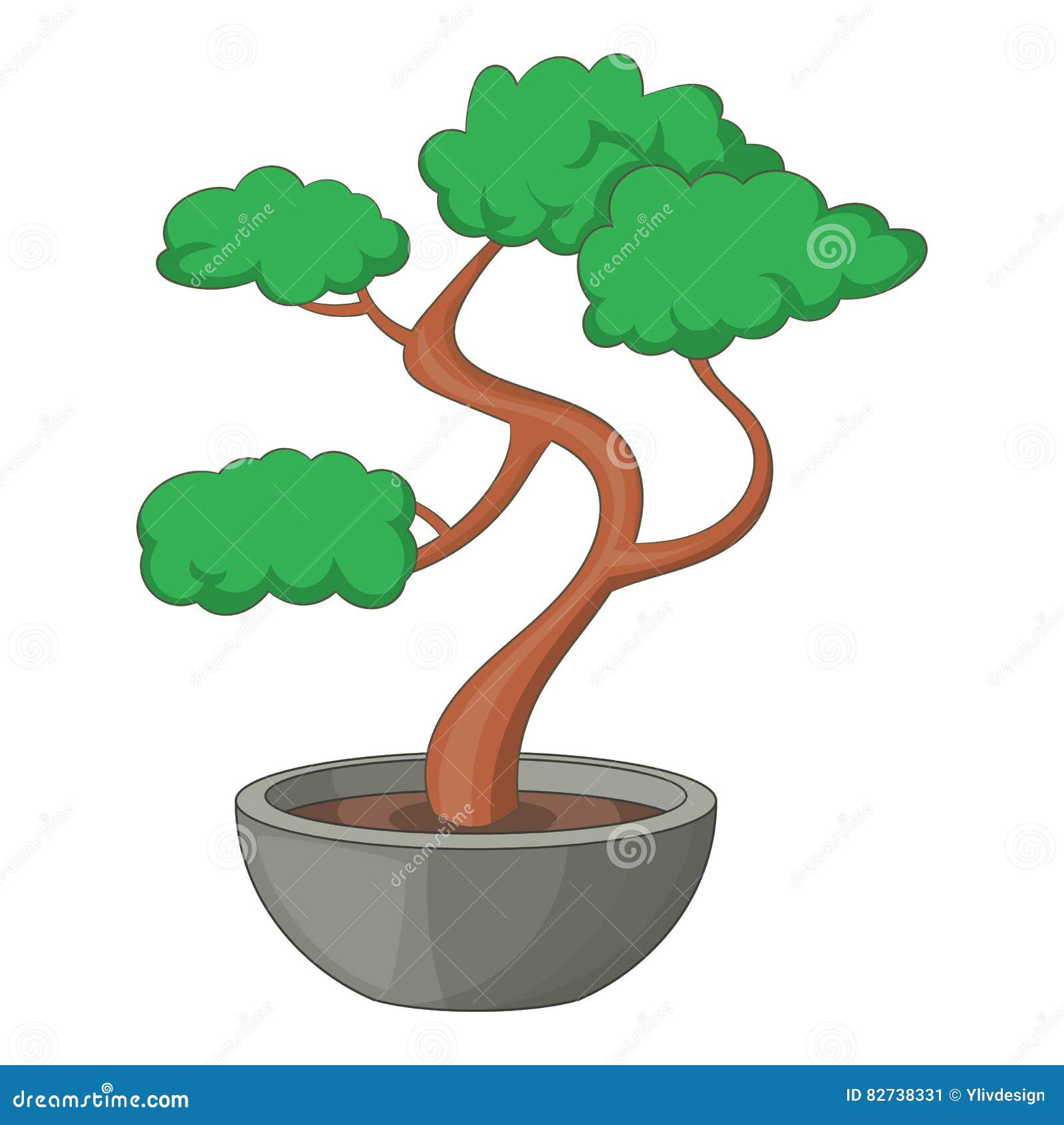 Bonsai Tree Icon, Cartoon Style Stock Vector - Illustration of mini ... Bonsai Tree Icon, Cartoon Style Stock Vector - Illustration of mini ...