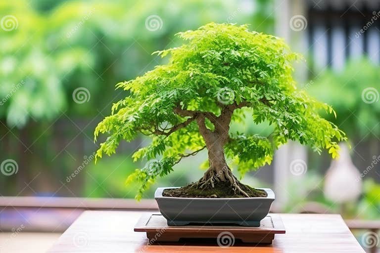Bonsai Tree with Identification Tag Stock Photo - Image of generated ...