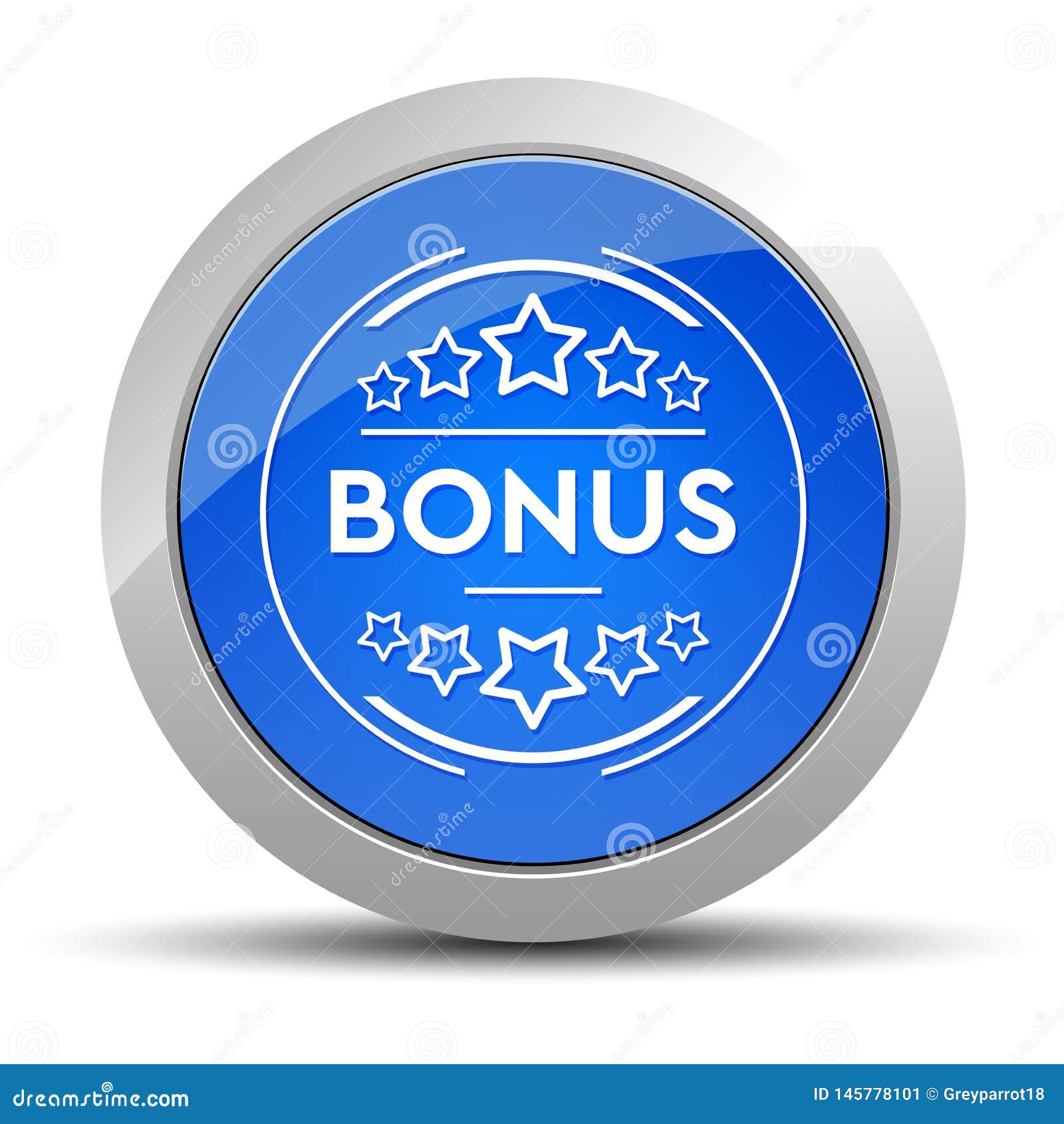 Bonus Badge Icon Blue Round Button Illustration Stock Illustration ...