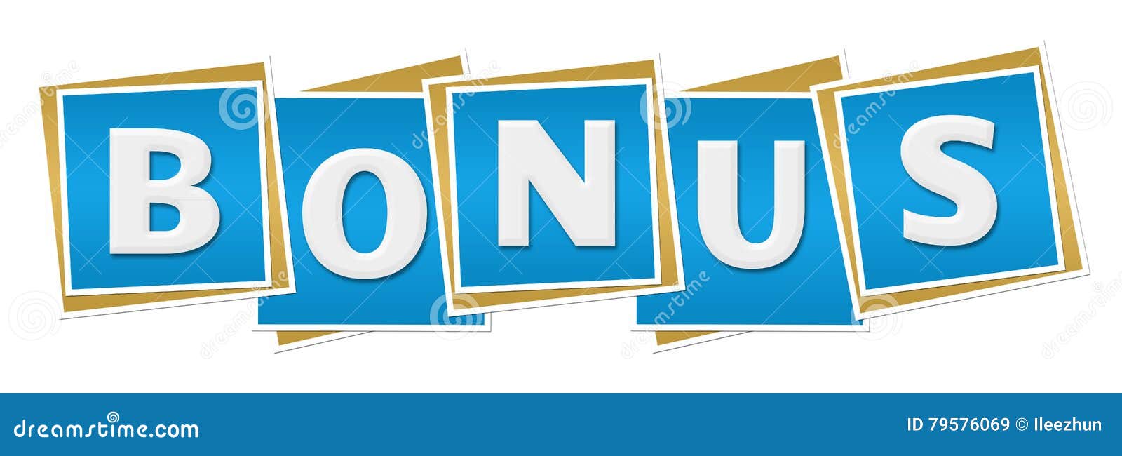 Bonus Blue Blocks stock illustration. Illustration of trade - 79576069