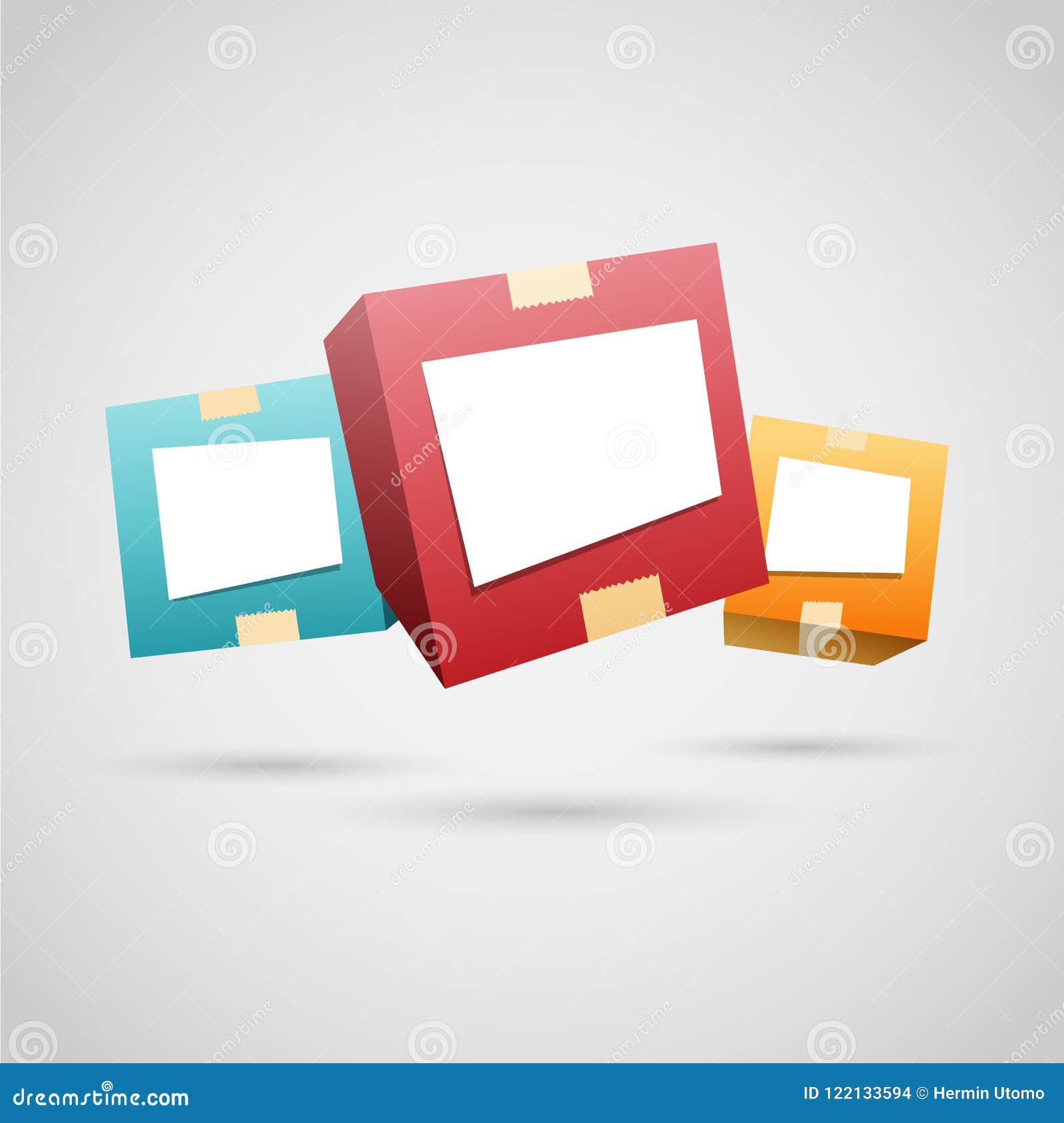 Bonus Boxes stock vector. Illustration of minimal, marketing - 122133594