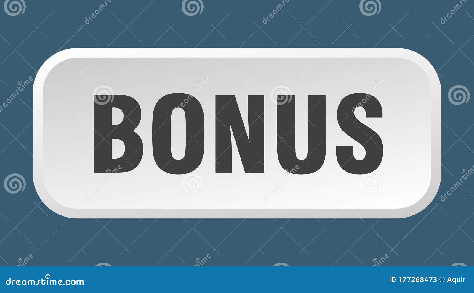 Bonus Button. Bonus Square 3d Push Button Stock Vector - Illustration ...
