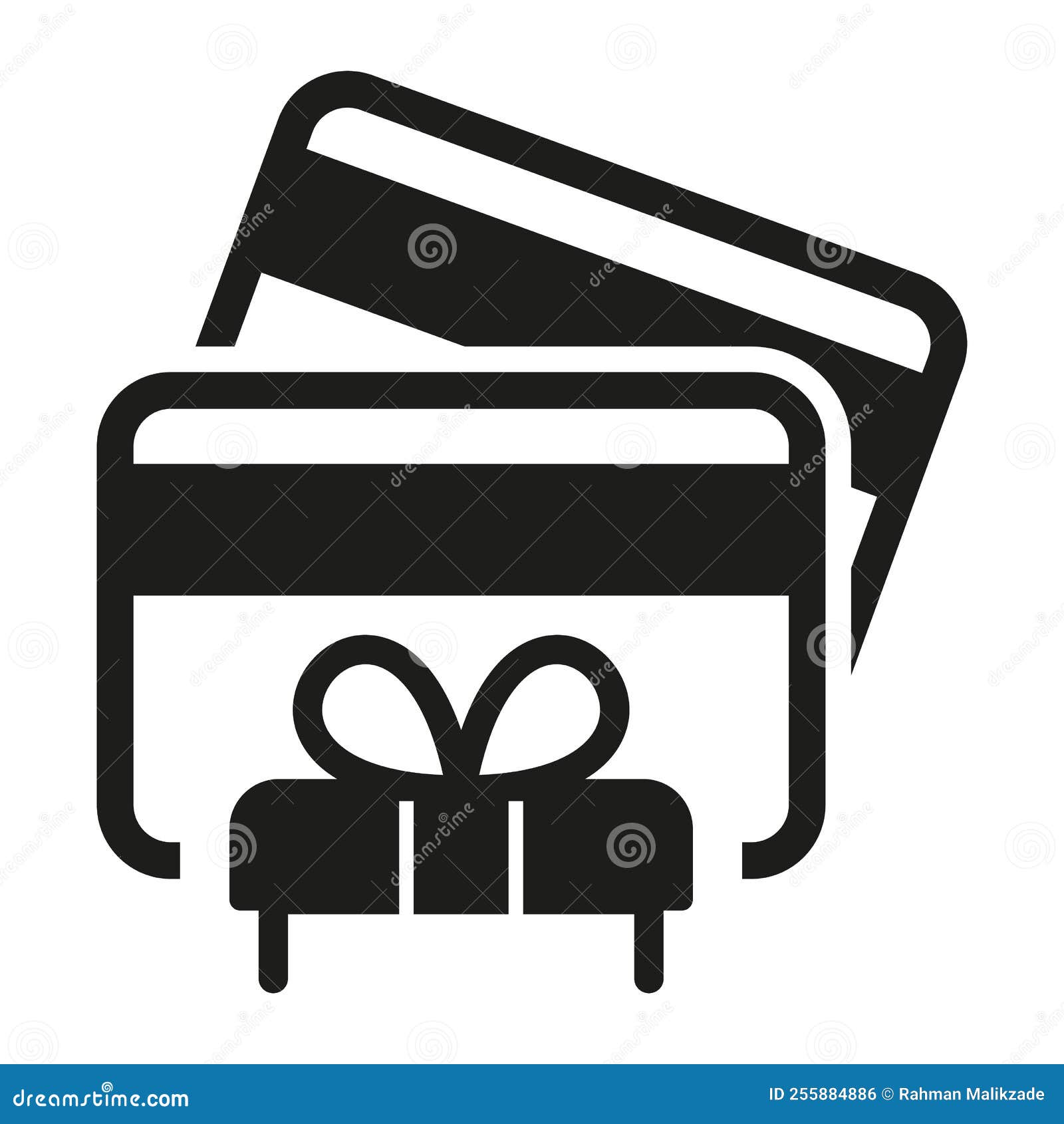 Bonus Card Icon. Gift Credit Card with Gift Box, Vector Illustration ...