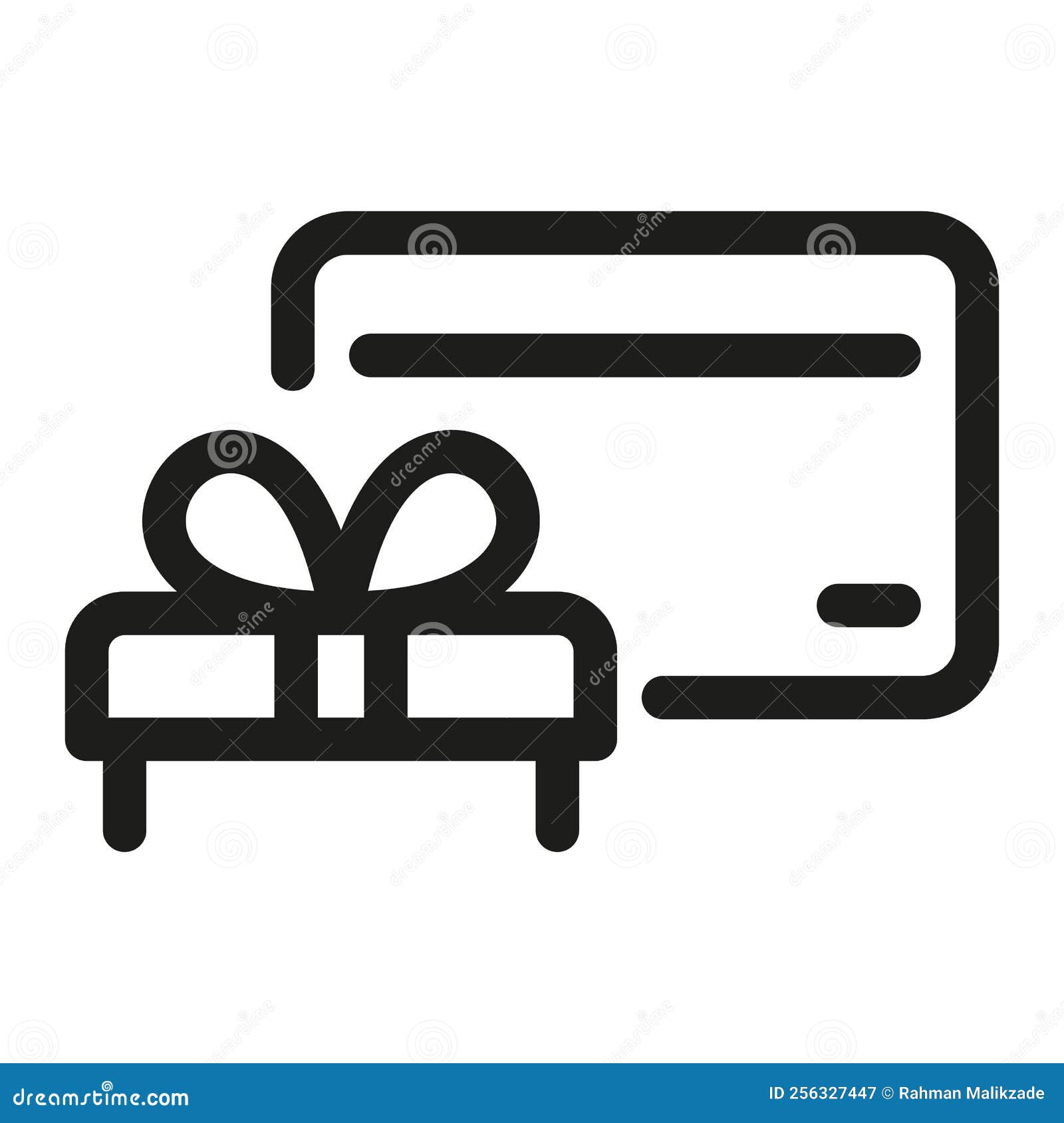Bonus Card Icon. Gift Credit Card with Gift Box, Vector Illustration ...