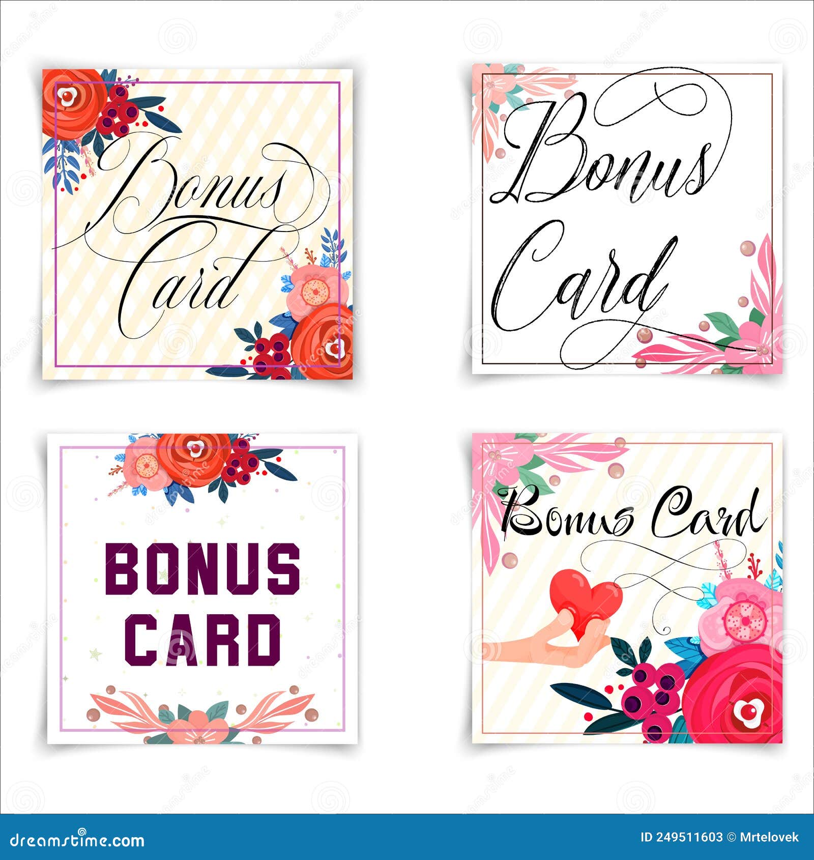 Bonus Card Template in Sketch Style, Hand Drawn Design. Stock Vector ...