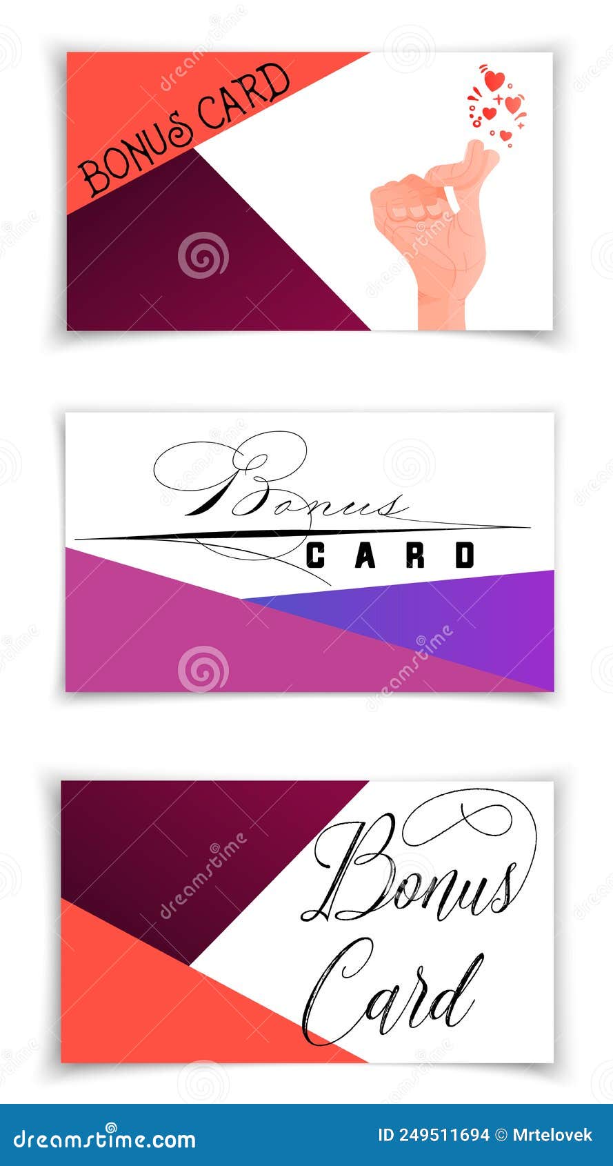 Bonus Card Template in Sketch Style, Hand Drawn Design. Stock Vector ...