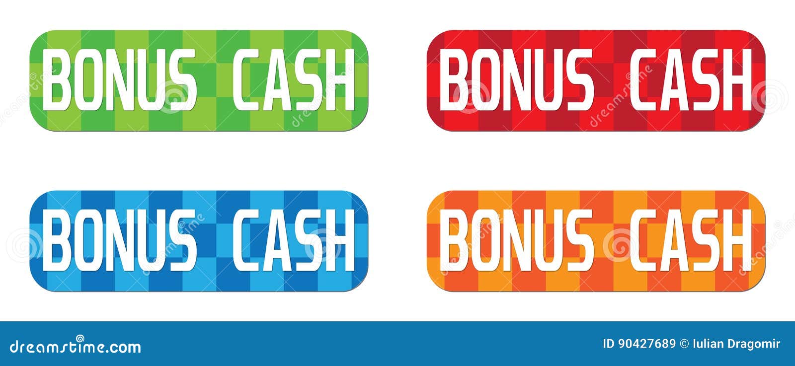 BONUS CASH Text, on Rectangle, Zig Zag Pattern Stamp Sign. Stock ...