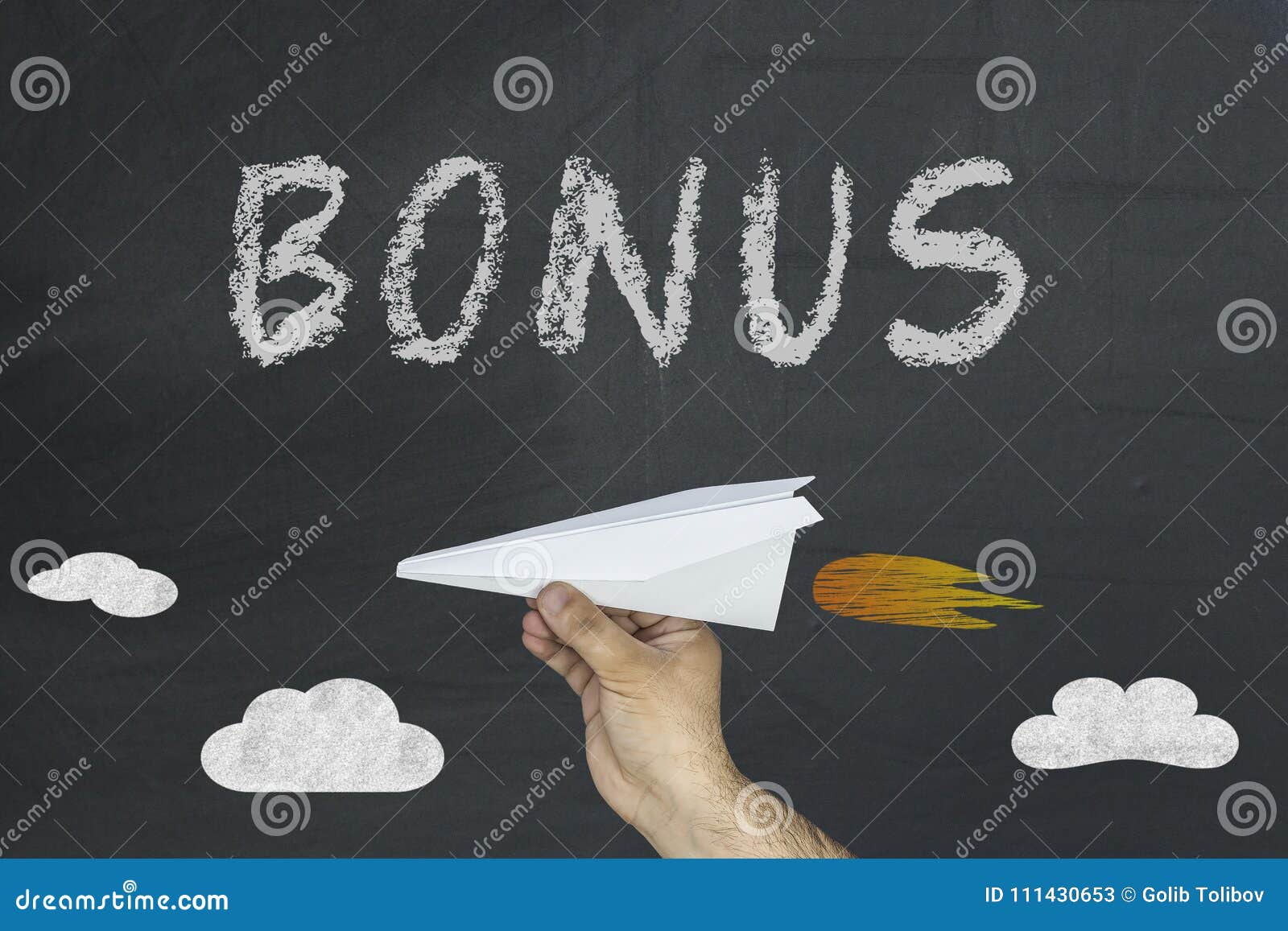 Bonus Concept on Chalkboard Stock Image - Image of celebration, finance ...