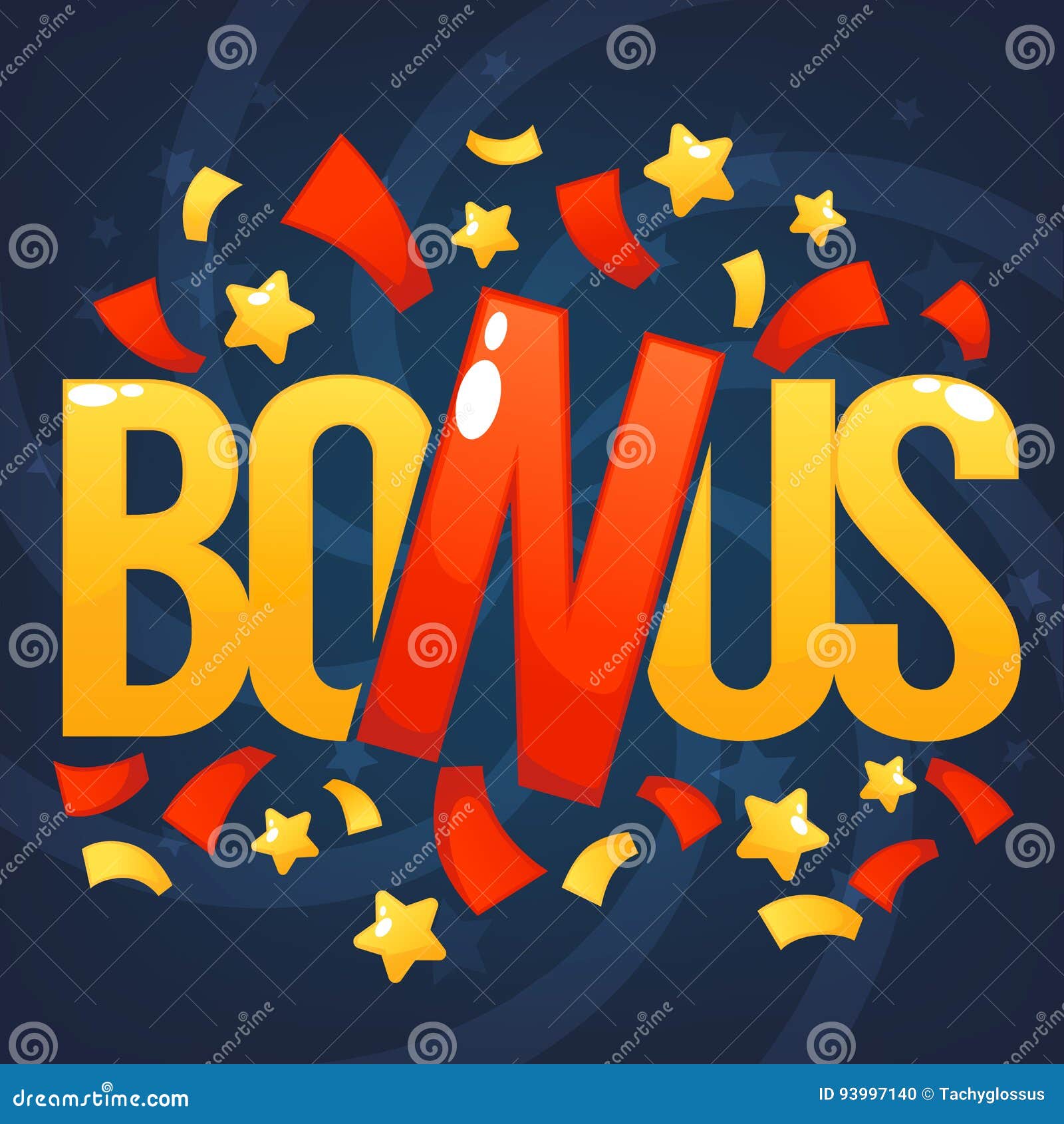 Bonus, Congratulation Bright and Glossy Banner Stock Vector ...