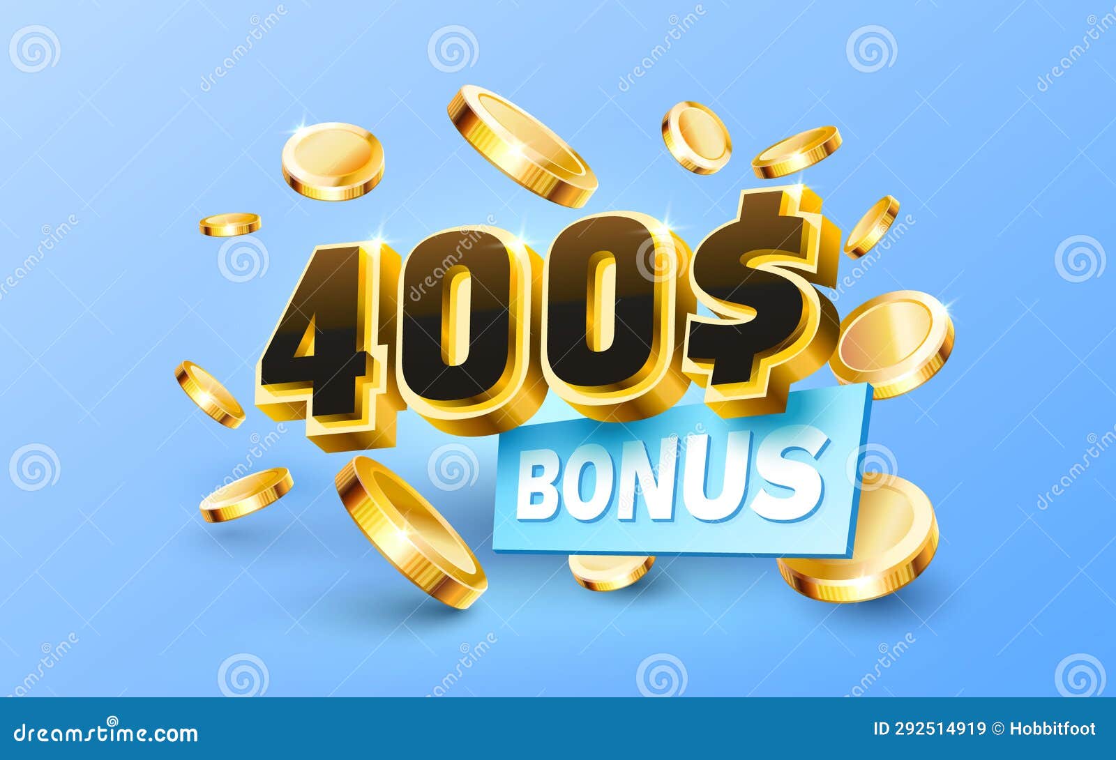 Bonus 400 Coupon Special Voucher, Check Banner Special Offer. Vector ...