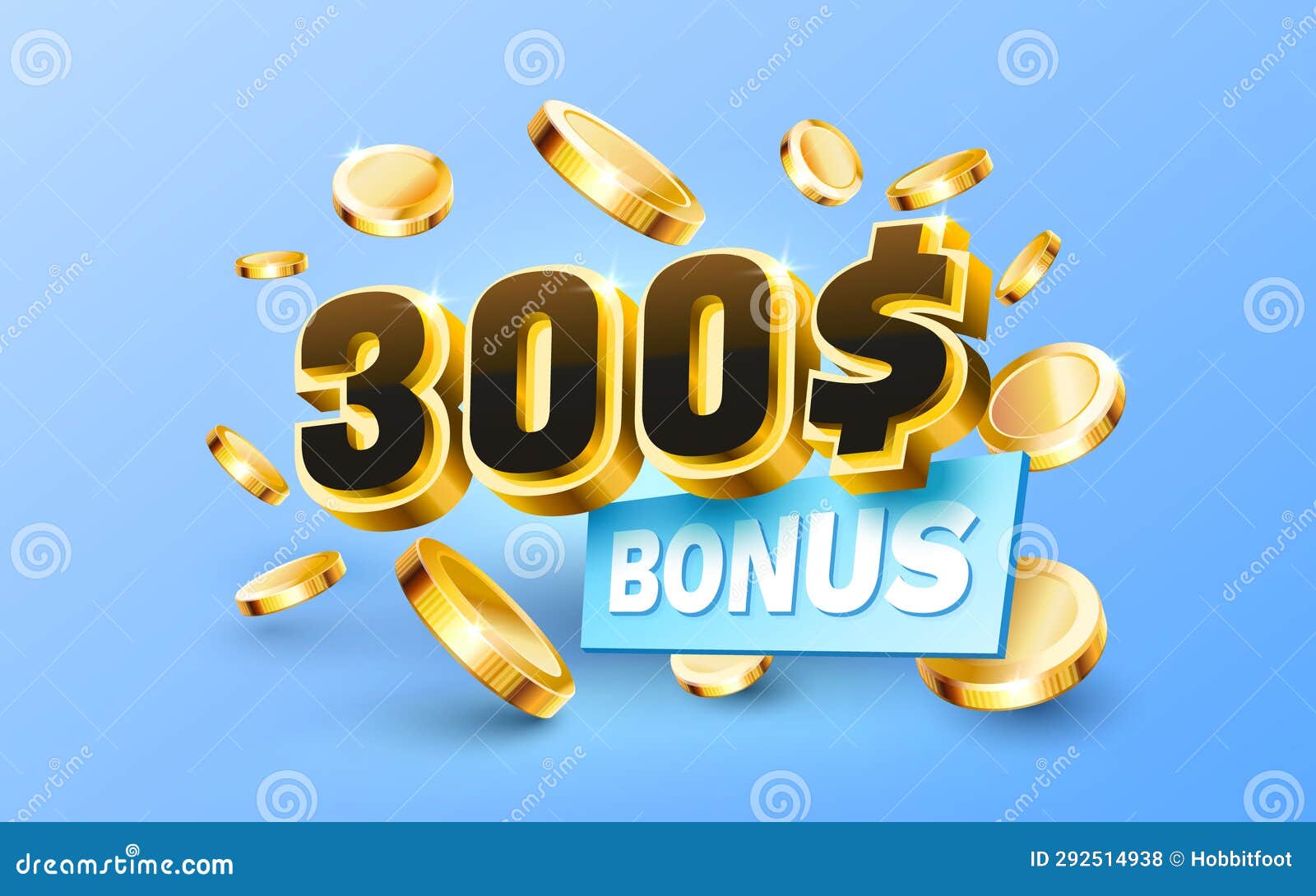 Bonus 300 Coupon Special Voucher, Check Banner Special Offer. Vector ...