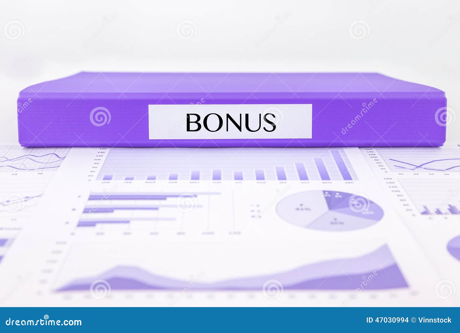 Bonus Documents, Graphs Analysis and Financial Report Stock Photo ...