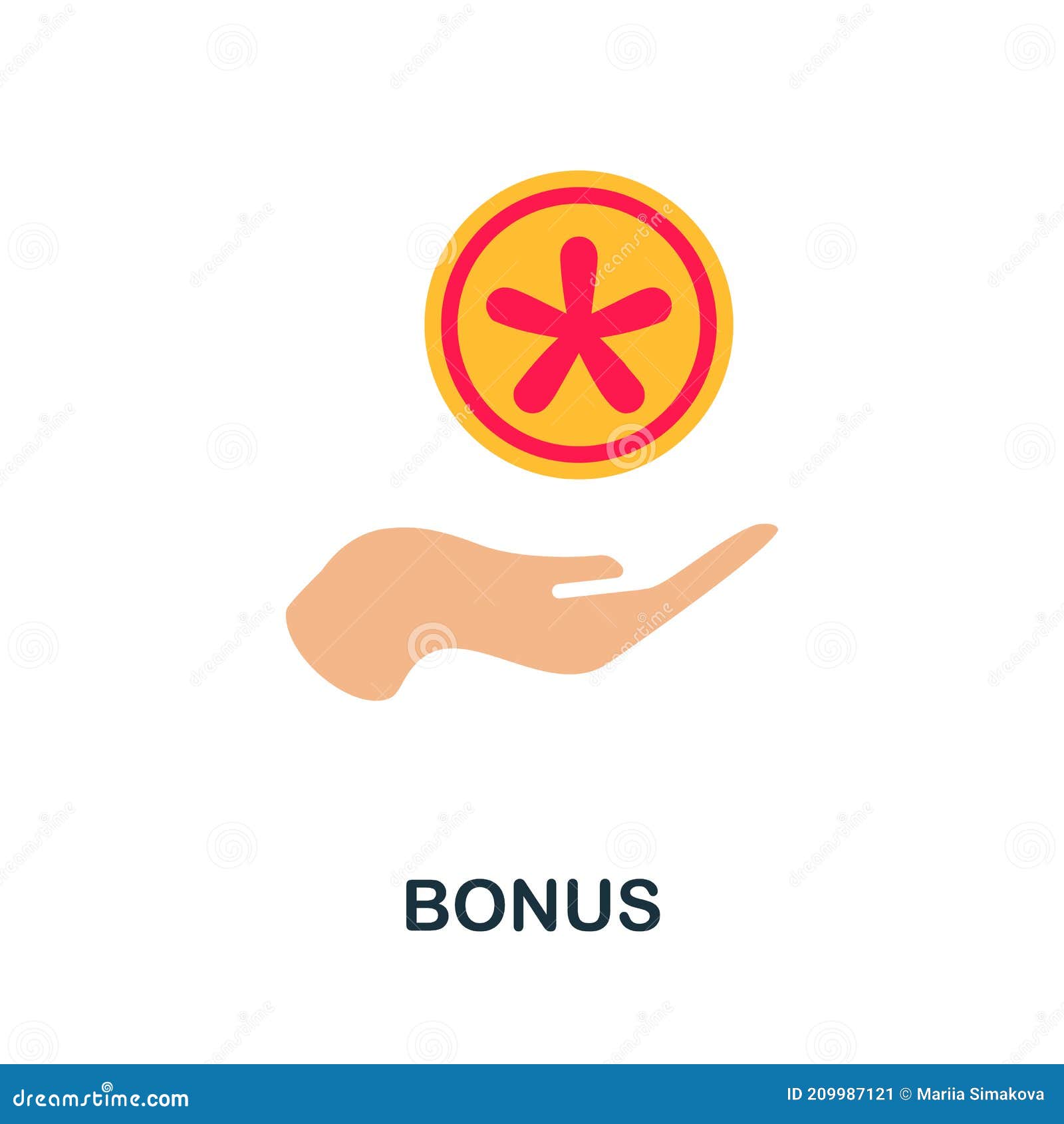 Bonus Flat Icon. Color Simple Element from Customer Loyalty Collection ...